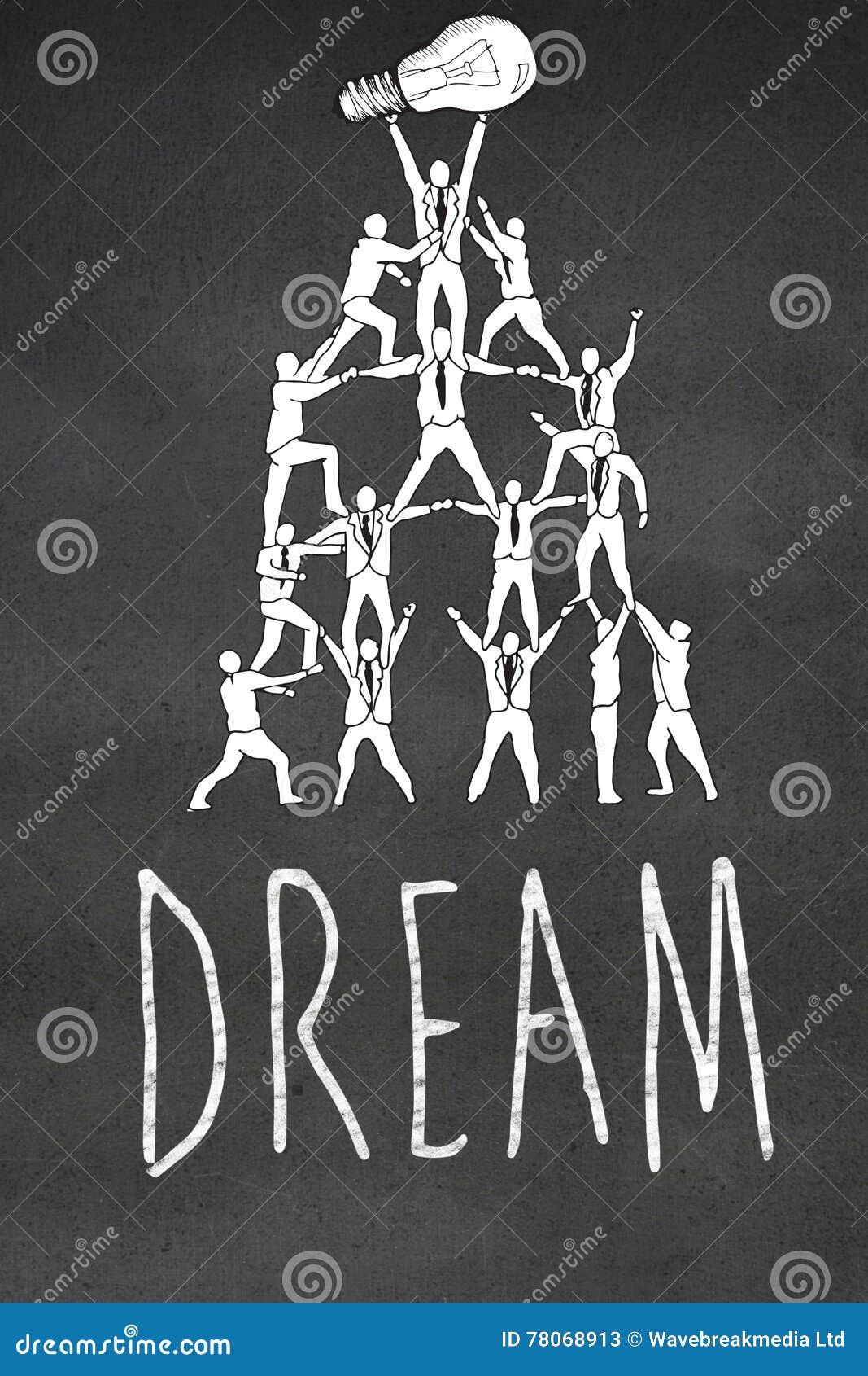 Dream team graphic stock illustration. Illustration of graphic - 78068913