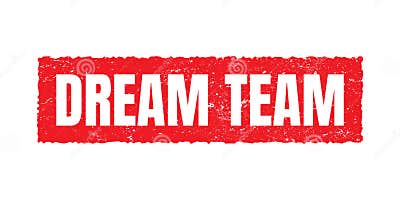 Dream Team Vector Stamp Graphic, Red Color Stock Vector - Illustration ...
