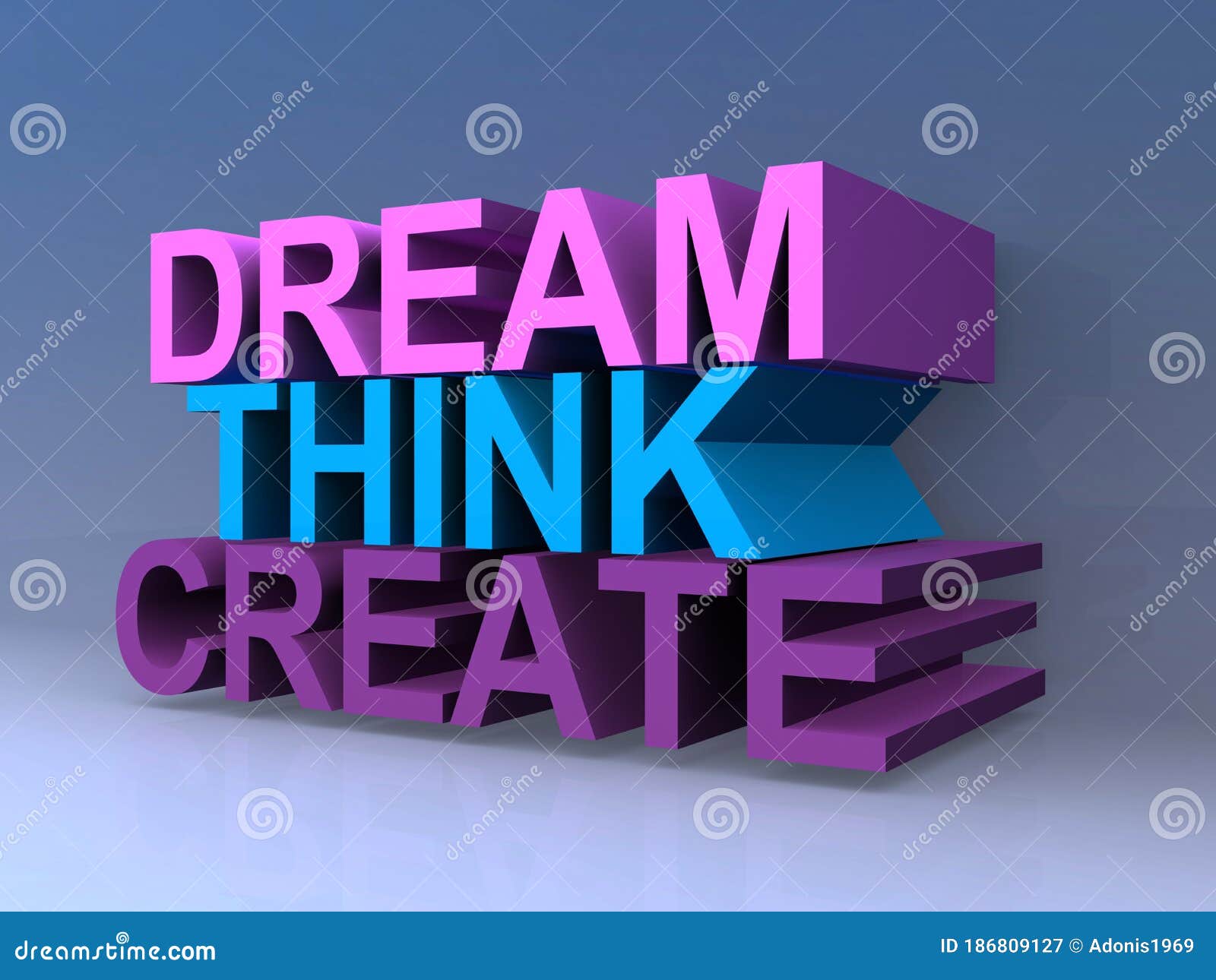 Dream think create stock illustration. Illustration of achievement ...