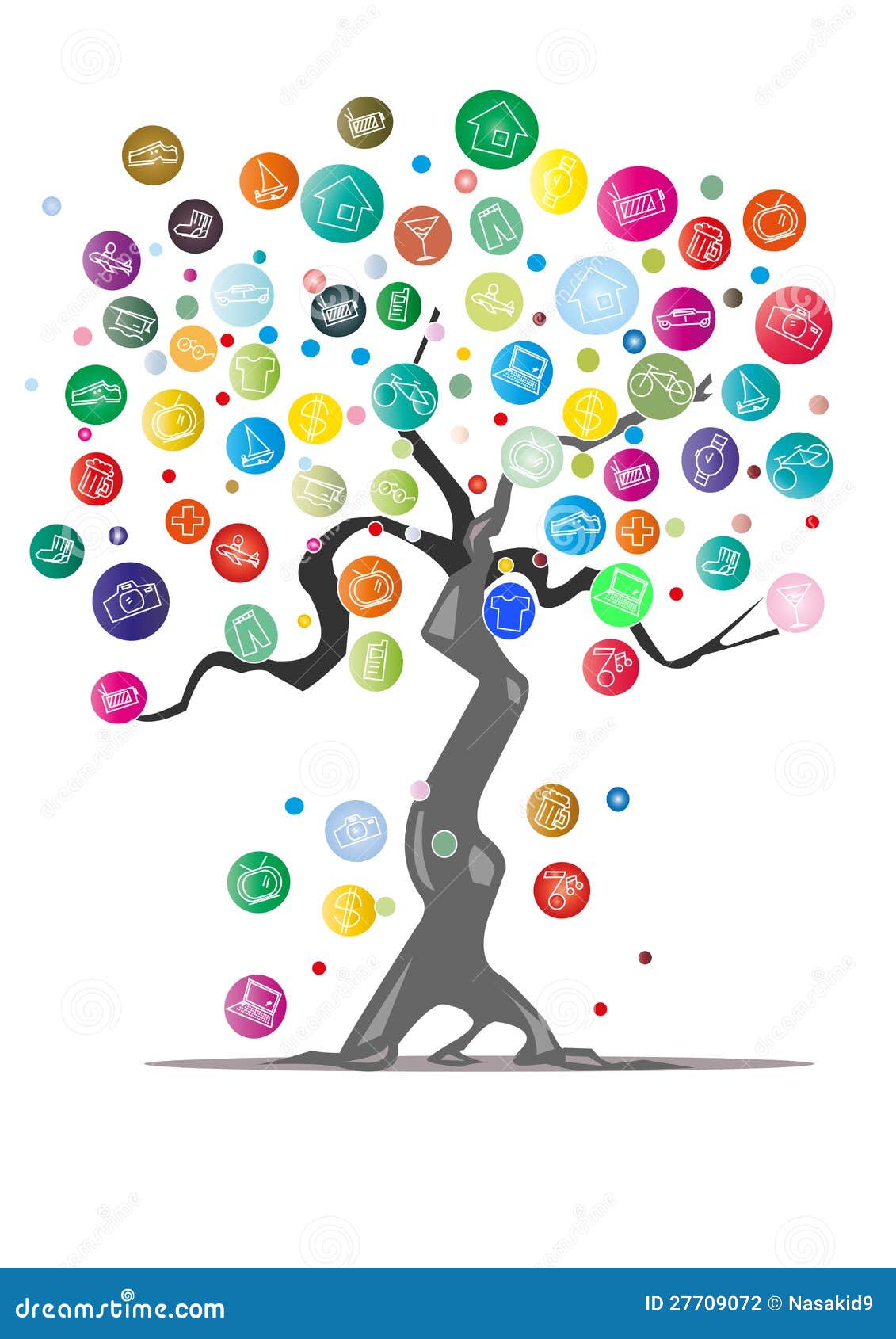 The Dream`s Tree Smart Logo Vector Illustration | CartoonDealer.com ...