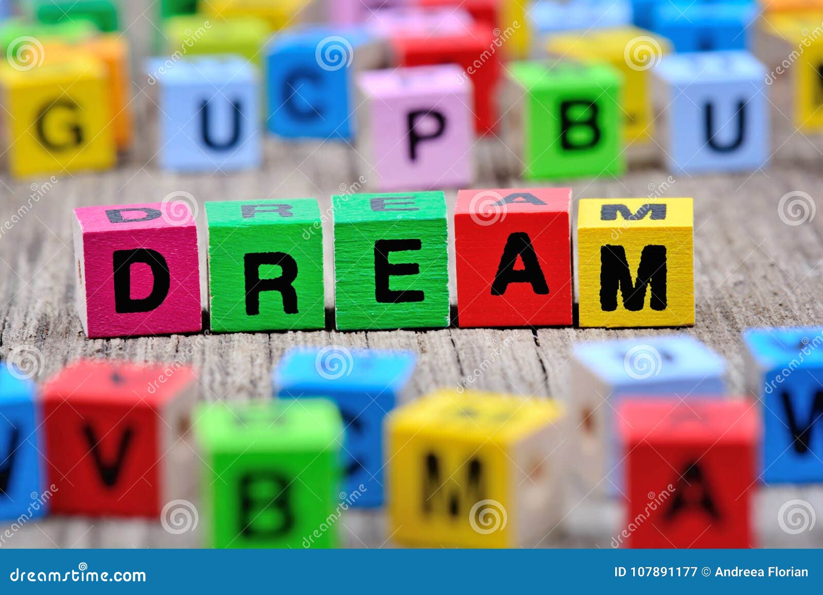 Dream word on table stock image. Image of table, message - 107891177