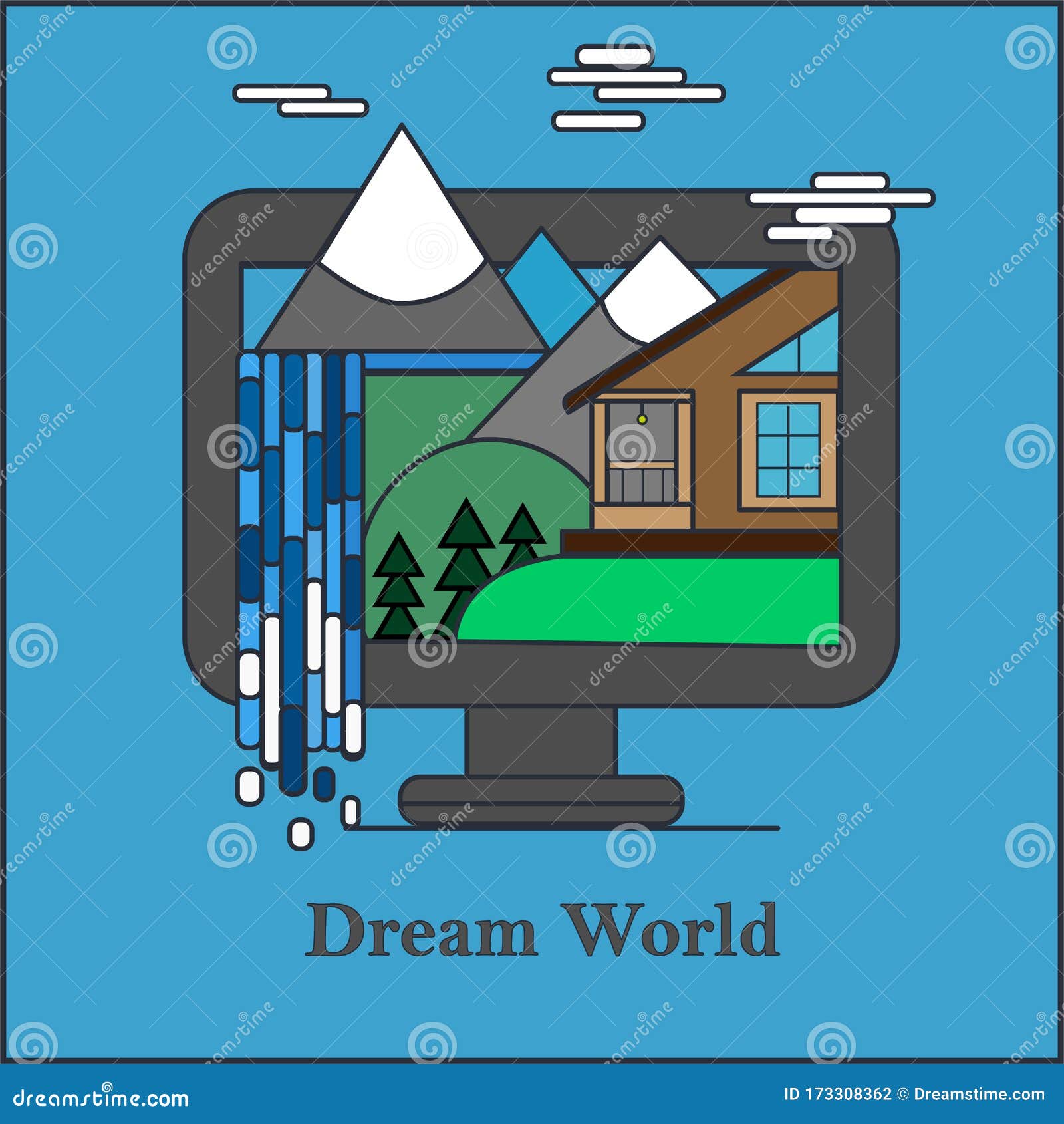 Dream World inside the Box stock illustration. Illustration of ...