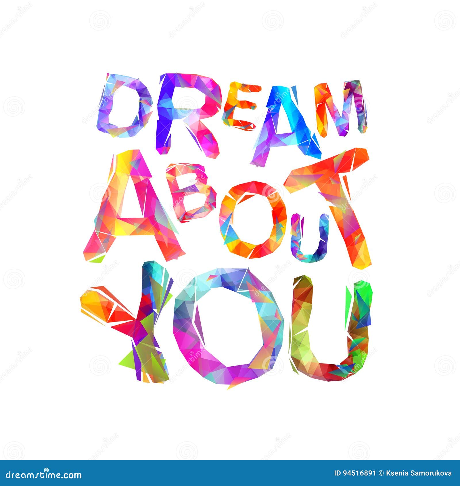 Dream about you. Vector stock vector. Illustration of dream - 94516891