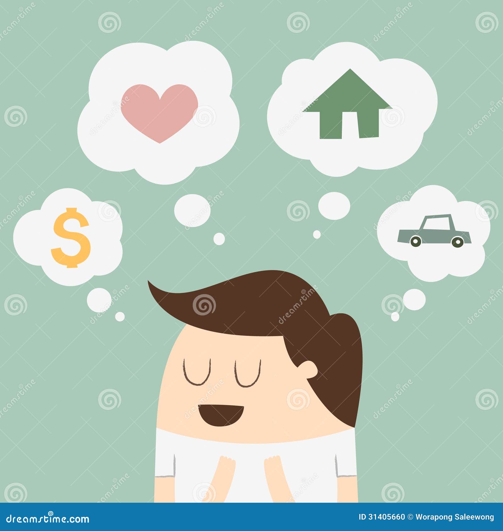 Dream stock vector. Illustration of life, comfort, crediting - 31405660