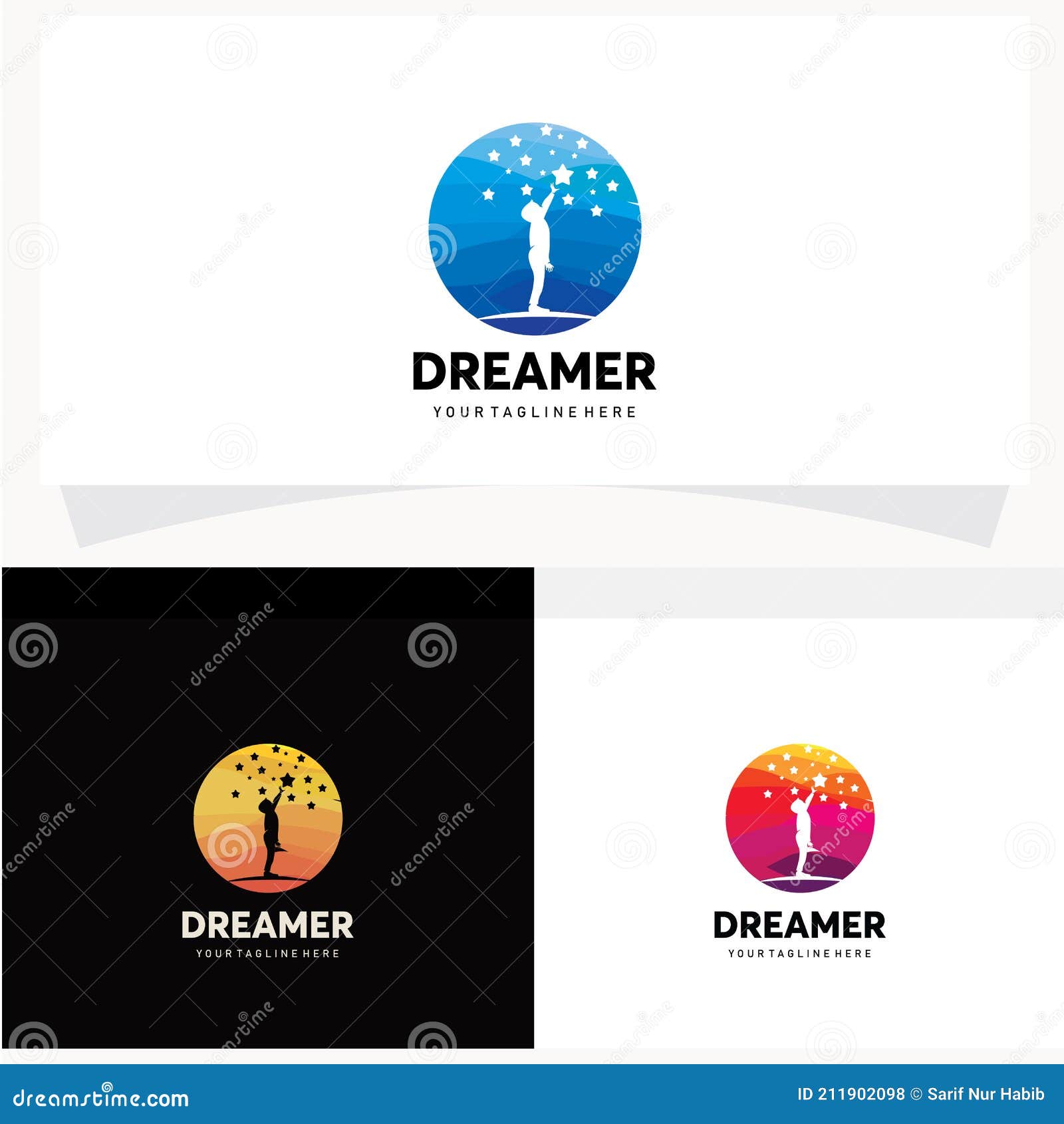 Dreamer Logo Design Template Stock Vector - Illustration of logo ...