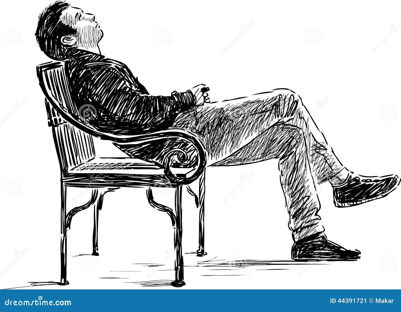 Dreamer stock vector. Illustration of dream, view, recrearion - 44391721