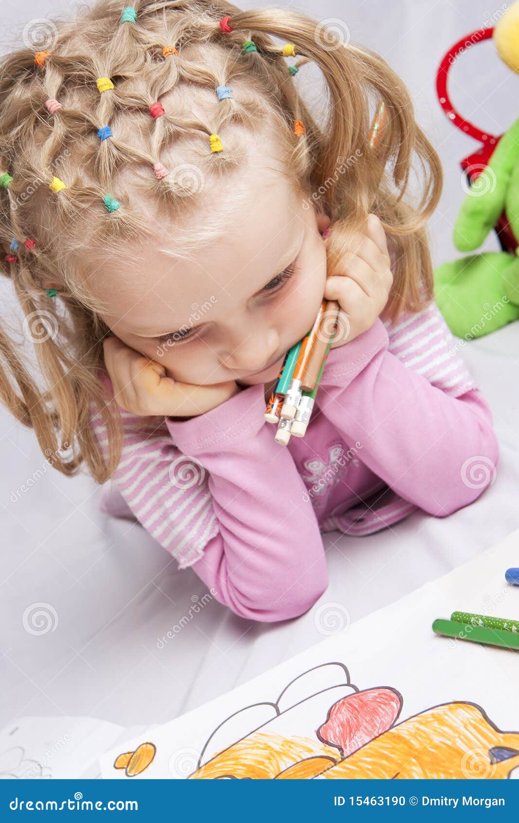 Dreaminess stock photo. Image of female, child, girl - 15463190