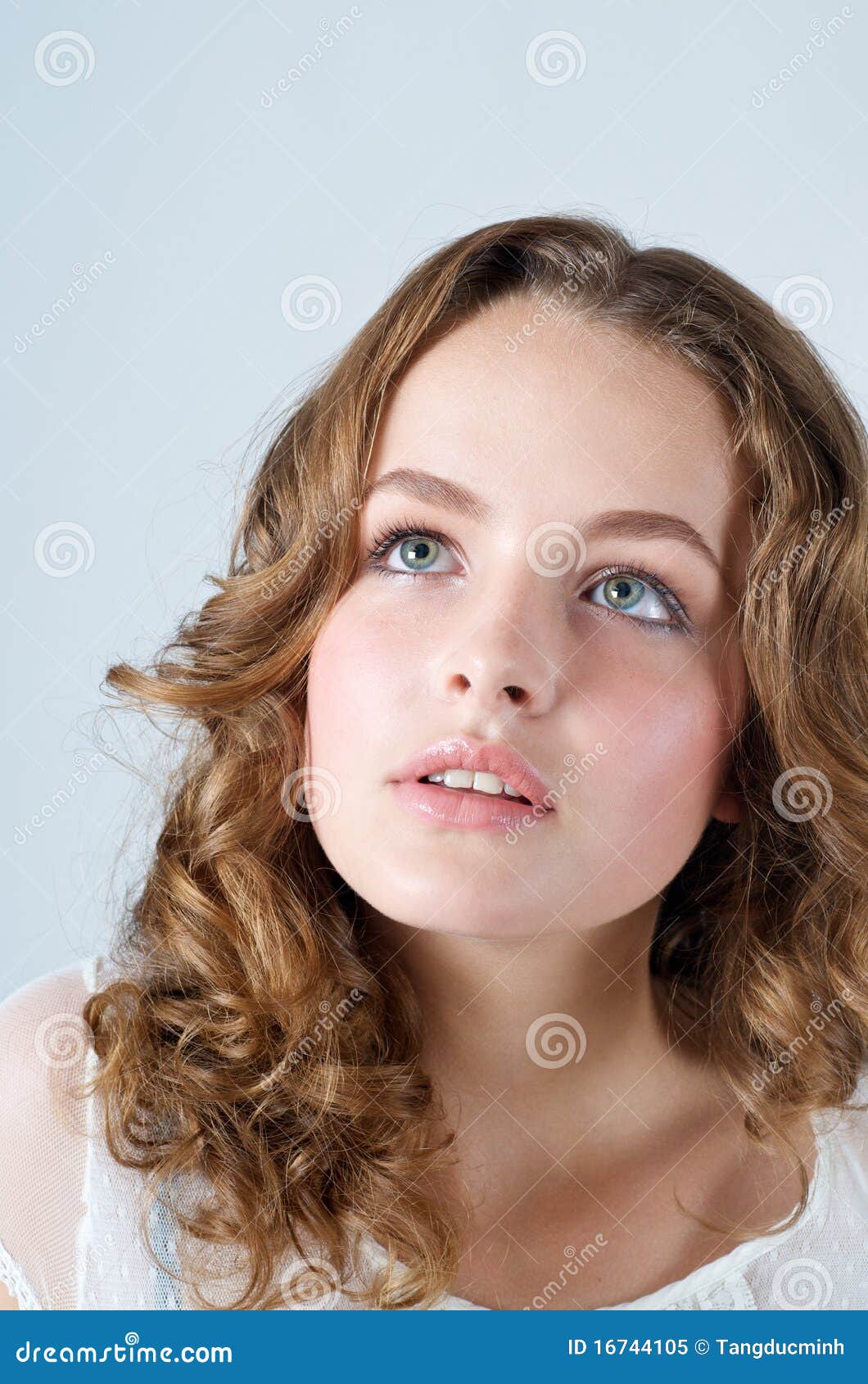 Dreaming Beautiful Woman stock image. Image of european - 16744105