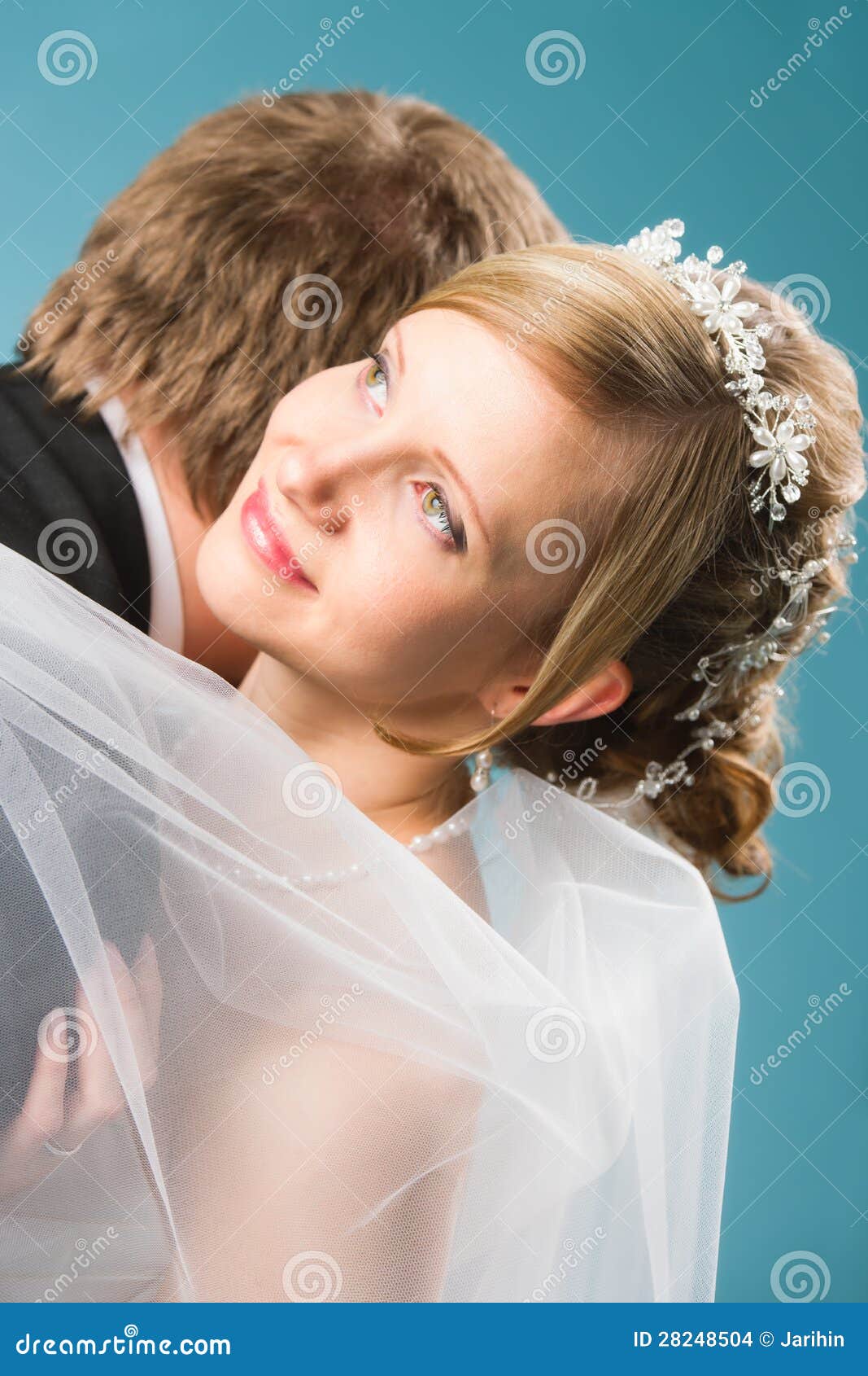 Dreaming bride stock photo. Image of close, decoration - 28248504
