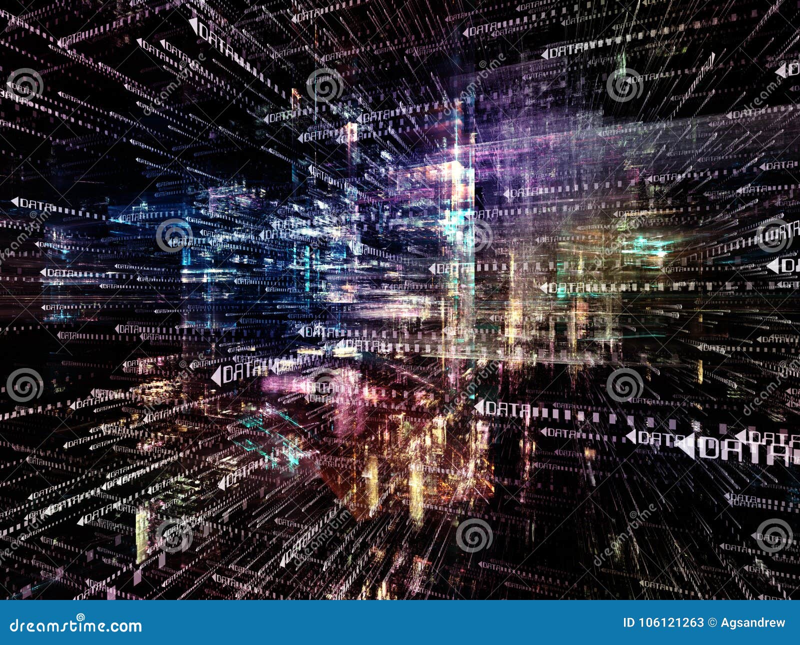 Dreaming of Digital World stock illustration. Illustration of reality ...