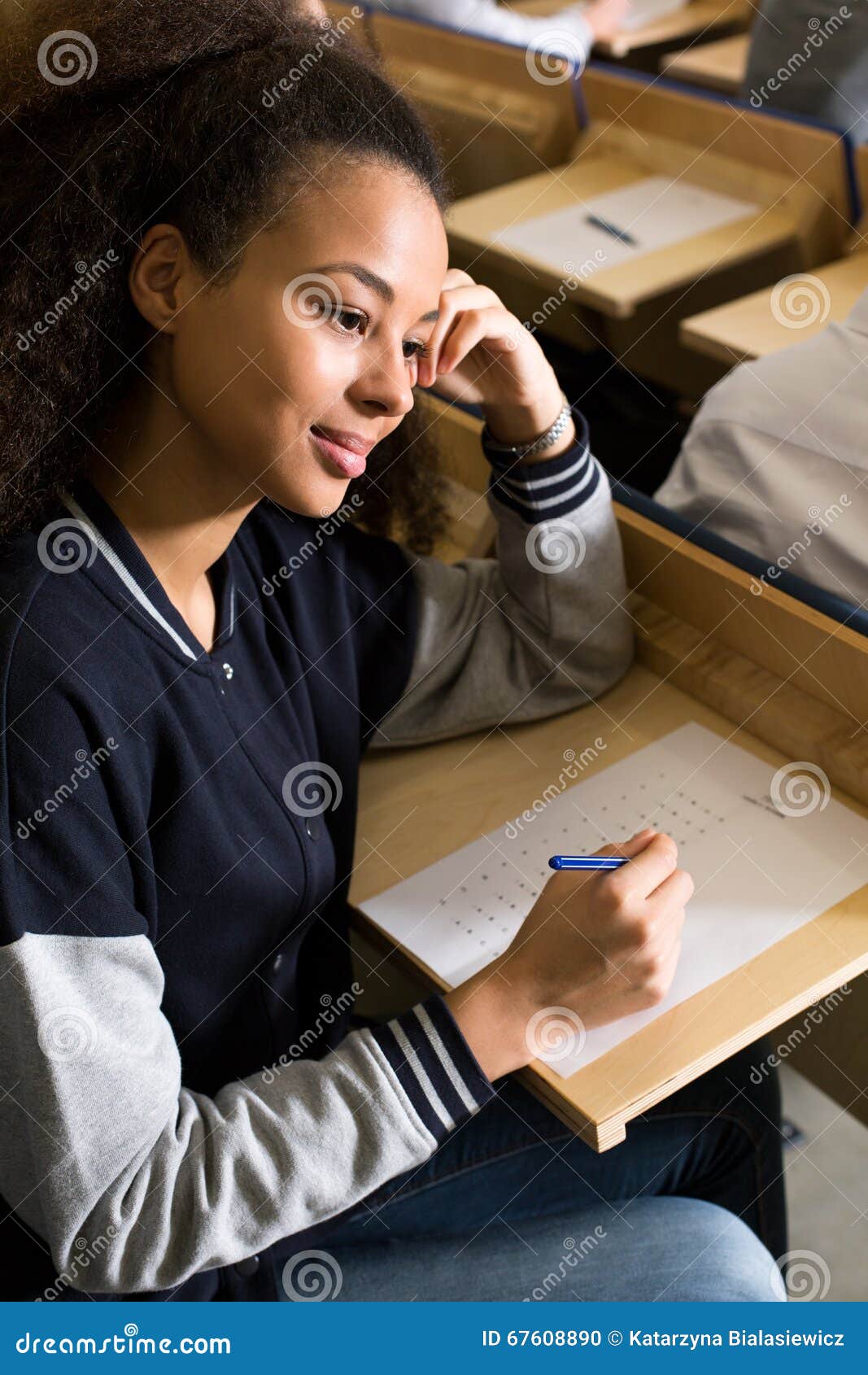 Dreaming about End of the Session... Stock Photo - Image of woman, test ...