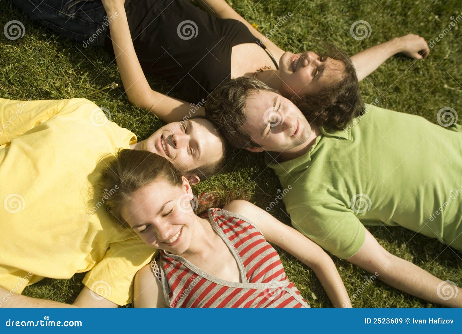 Dreaming friends stock image. Image of male, lifestyles - 2523609