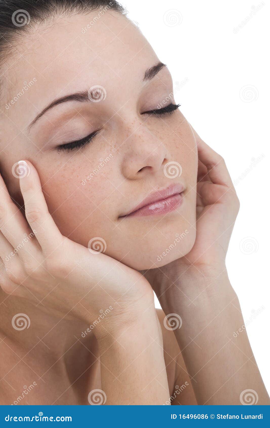 Dreaming Girl stock photo. Image of eyes, smiling, head - 16496086