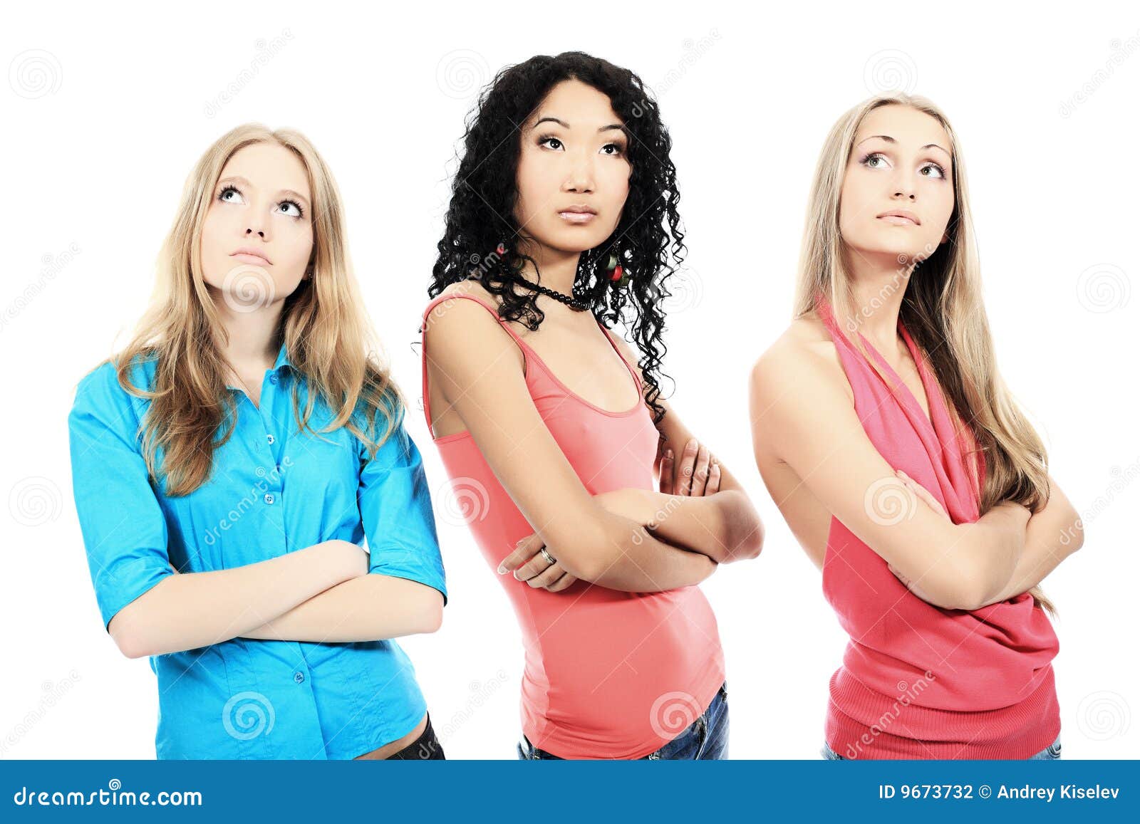 Dreaming girls stock photo. Image of friendship, fashion - 9673732