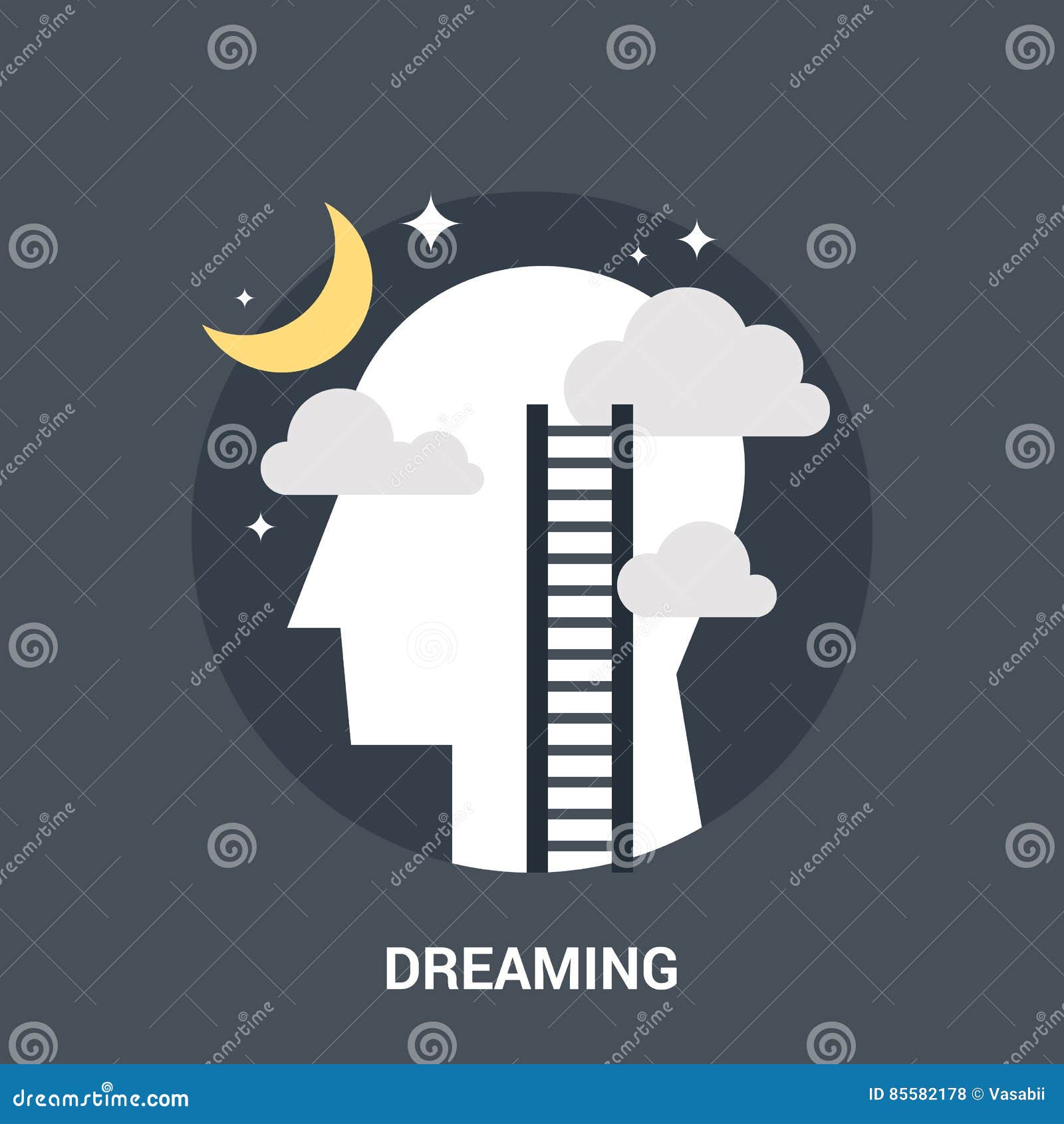 Dreaming icon concept stock vector. Illustration of person - 85582178