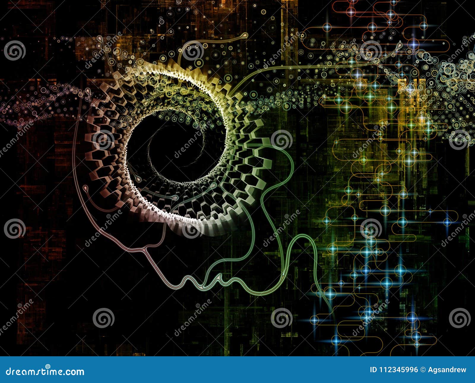 Dreaming of Machine Consciousness Stock Illustration - Illustration of ...