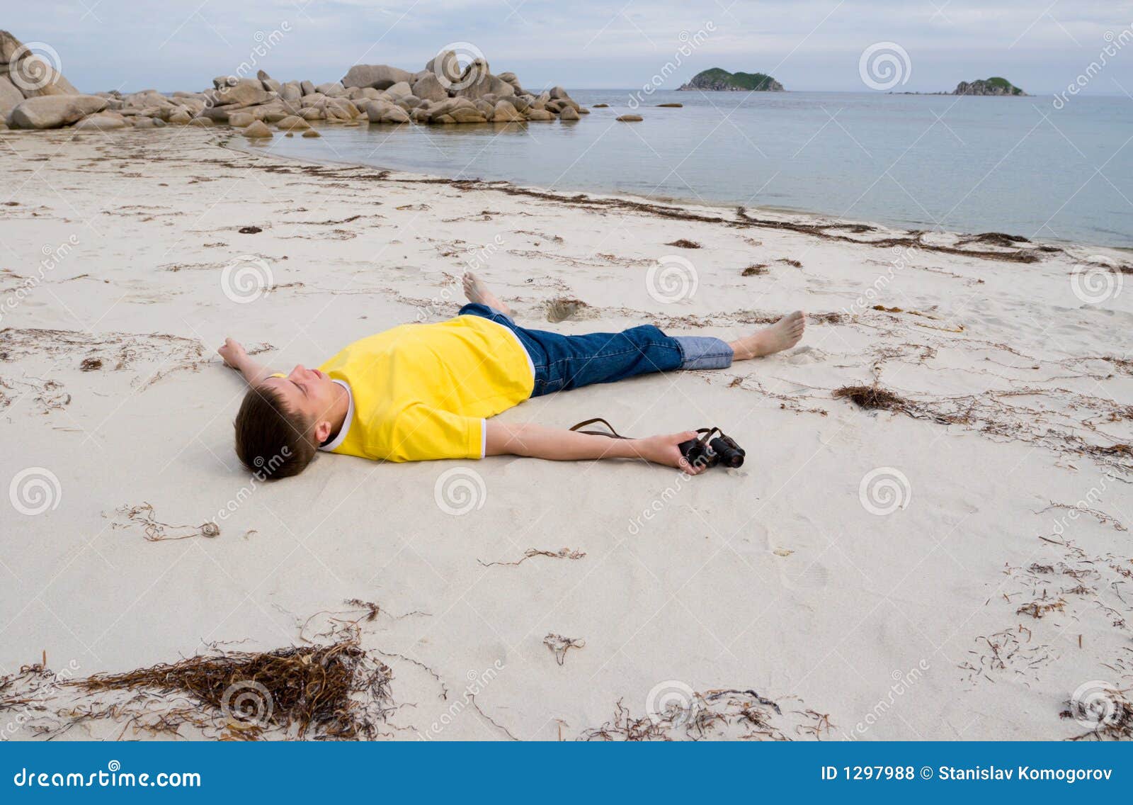 Dreaming the man stock photo. Image of life, male, coast - 1297988