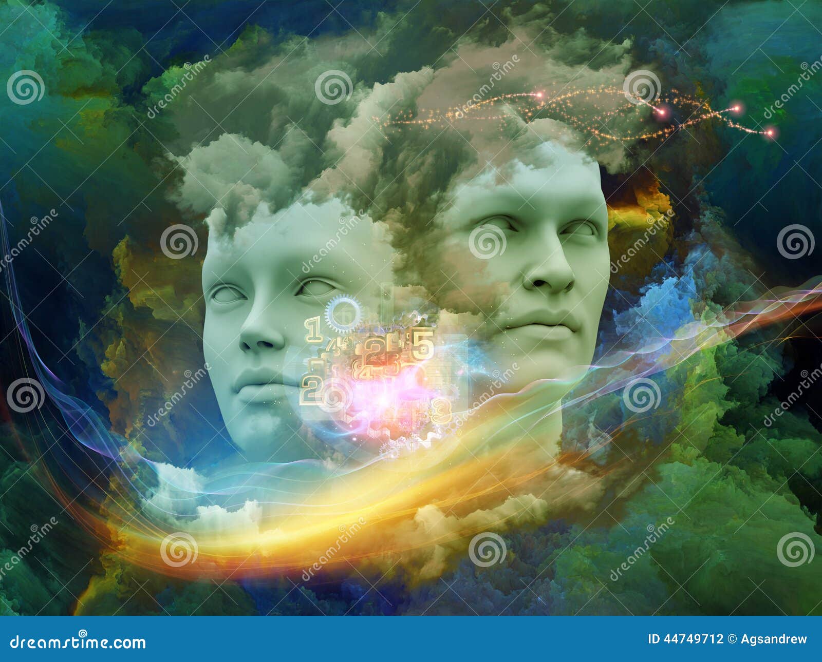 Dreaming of the Mind stock illustration. Illustration of mind - 44749712