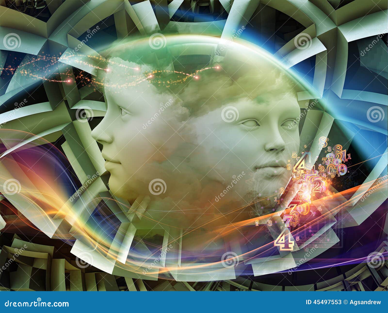 Dreaming of the Mind stock illustration. Illustration of intelligence ...