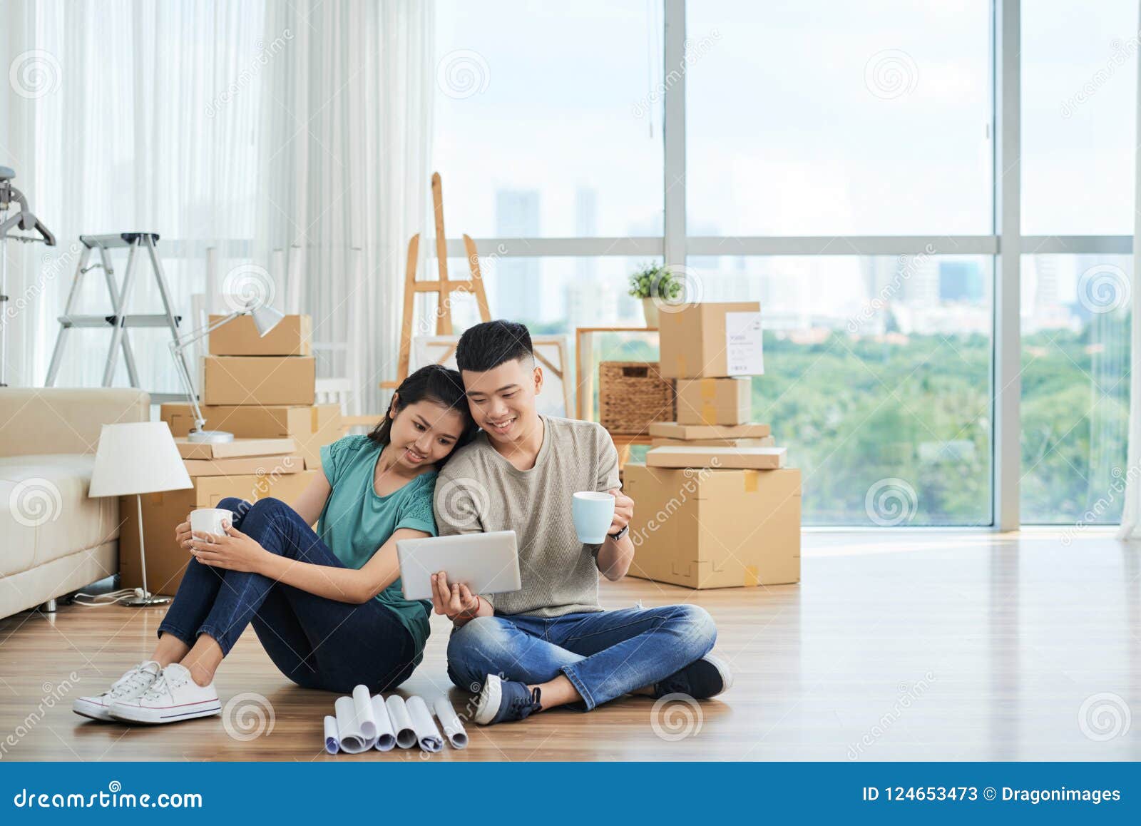 Dreaming about New Interior Design Stock Image - Image of gadget ...