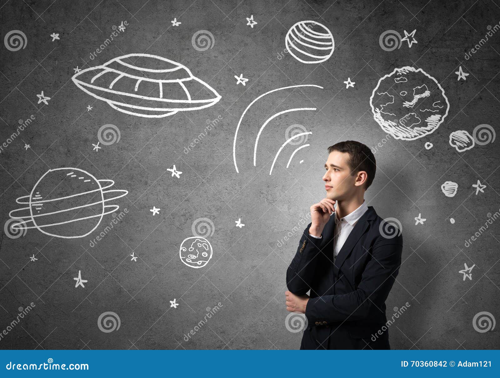 Dreaming to explore space stock photo. Image of cosmos - 70360842