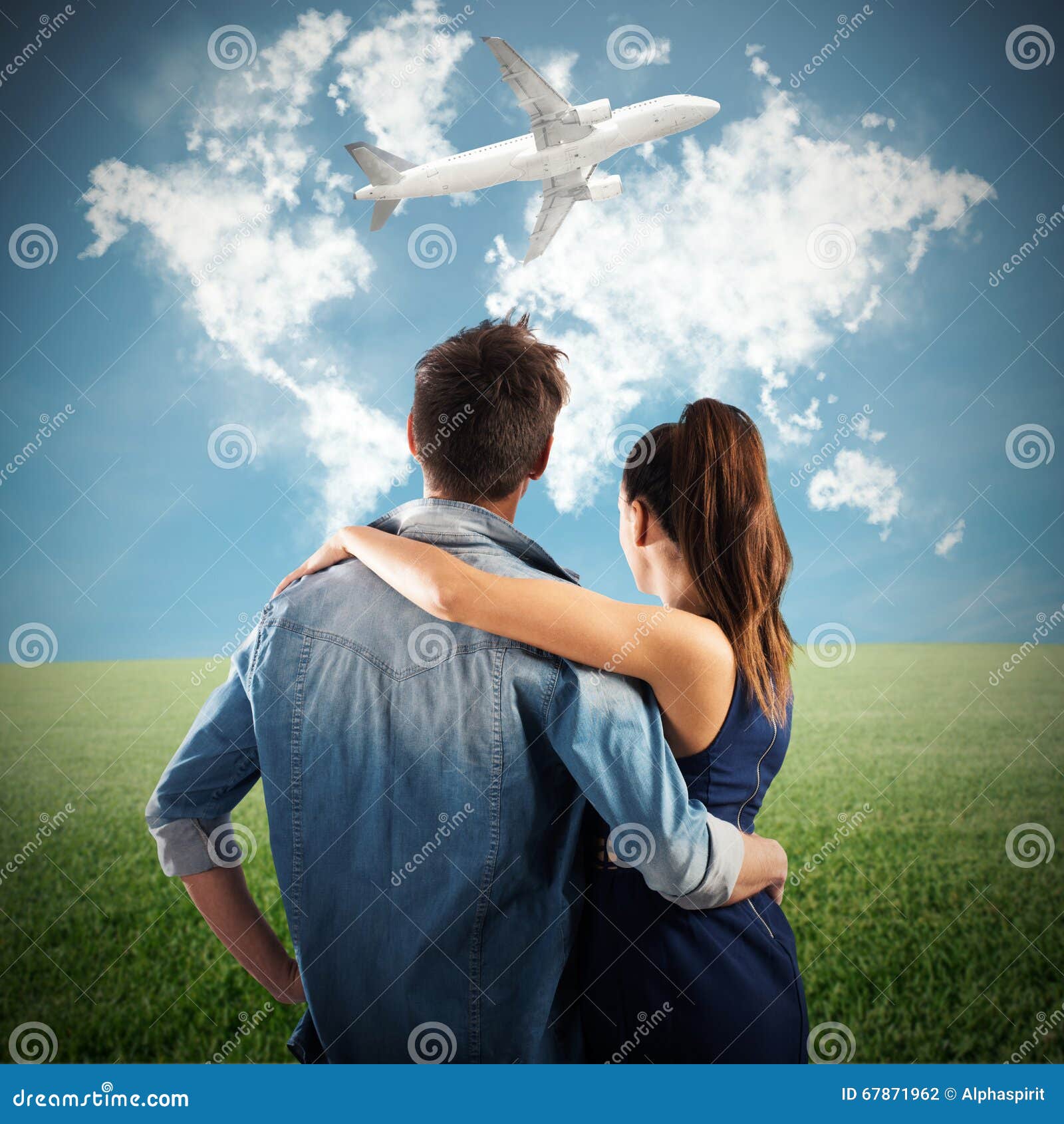 Dreaming a trip together stock photo. Image of romance - 67871962