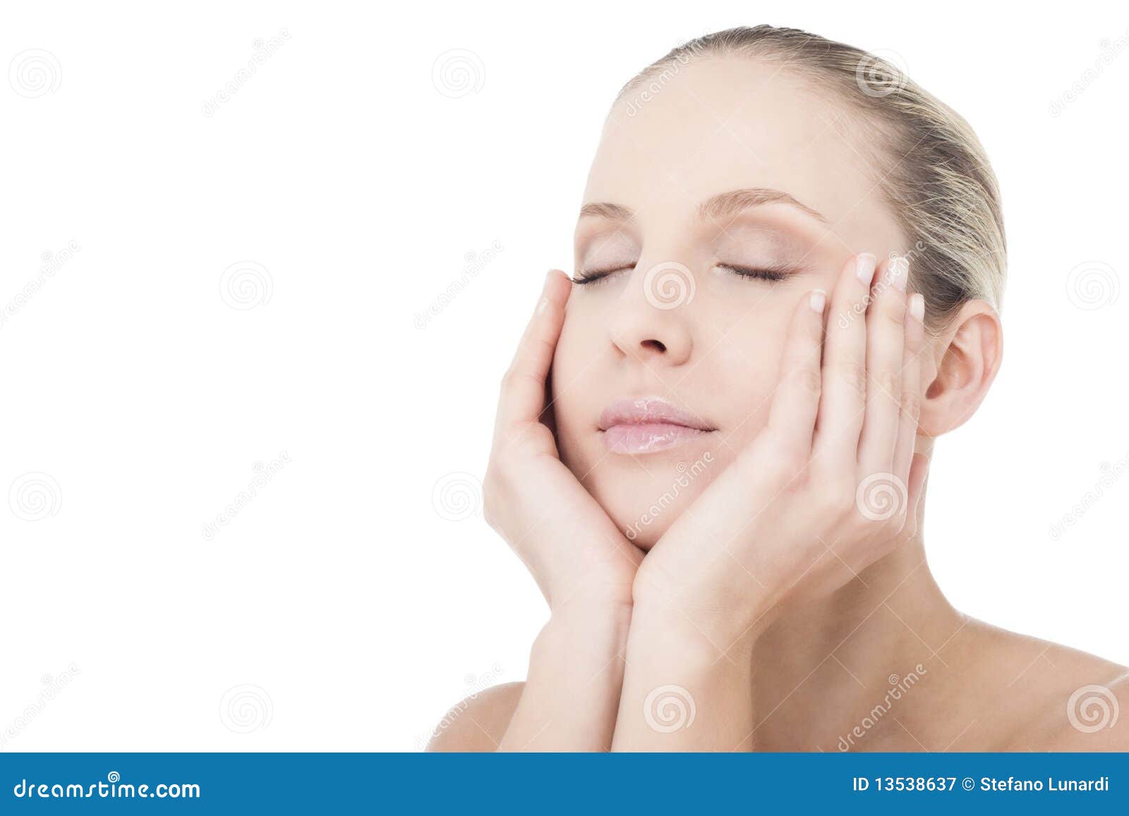 Dreaming woman stock image. Image of closed, copy, close - 13538637