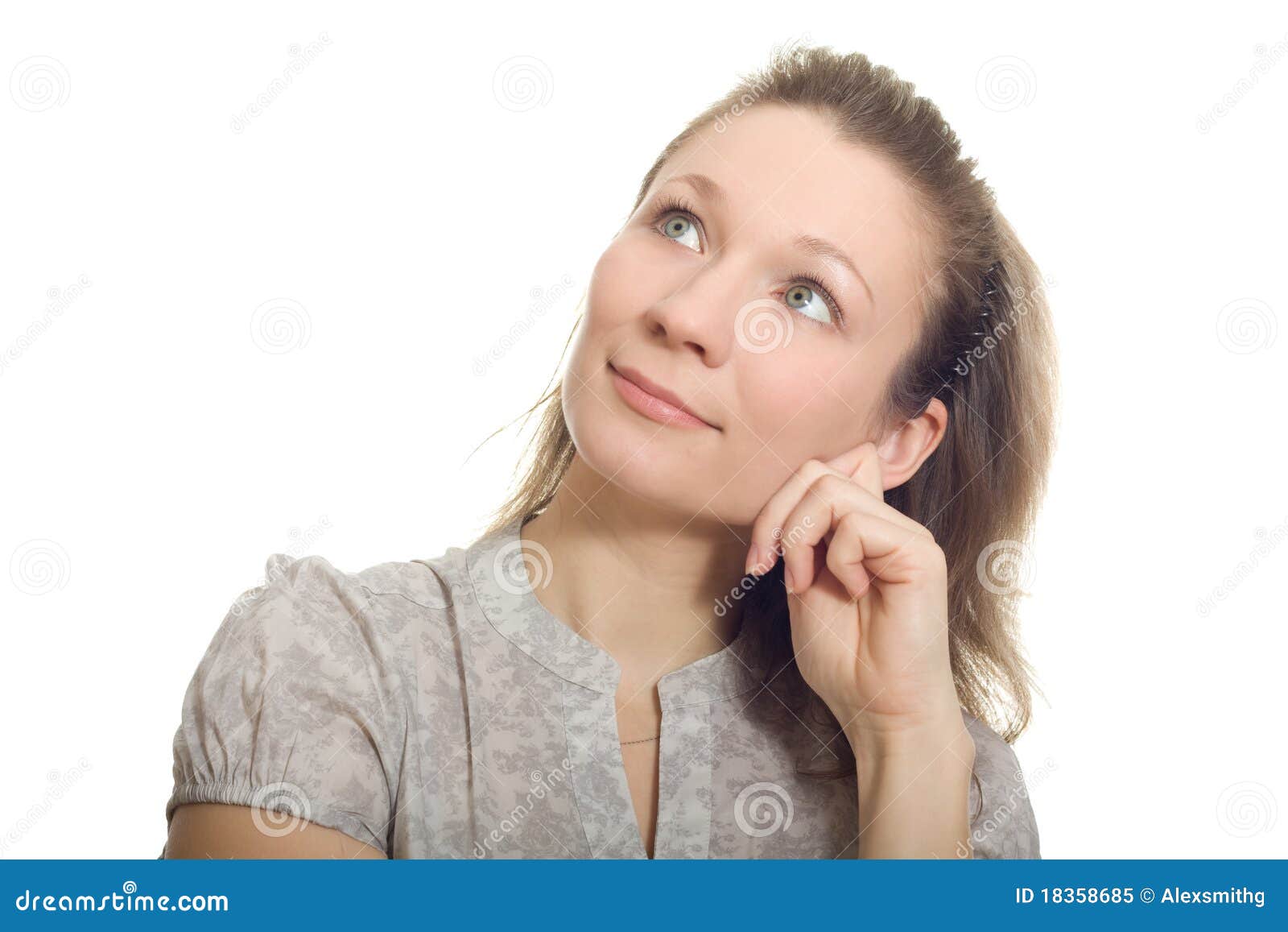 Dreaming woman stock image. Image of cheerful, happiness - 18358685