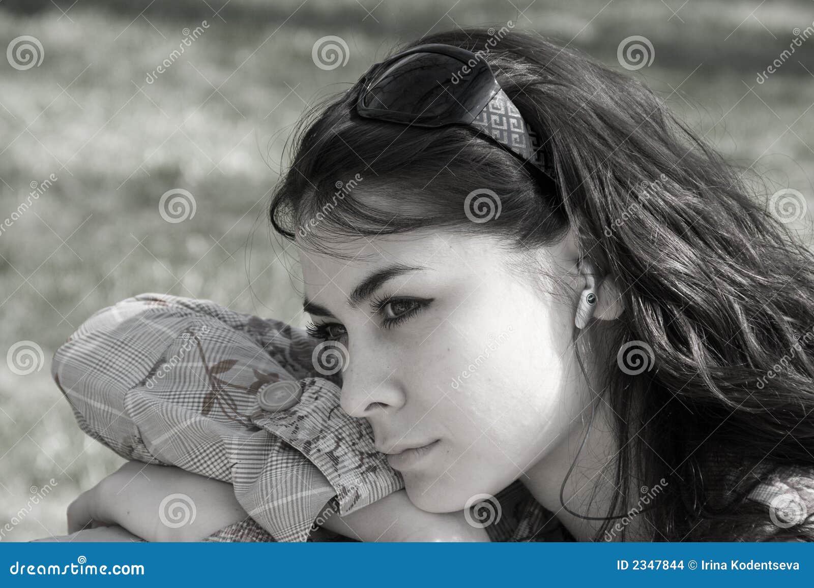 Dreaming Woman stock photo. Image of sunglasses, closeup - 2347844