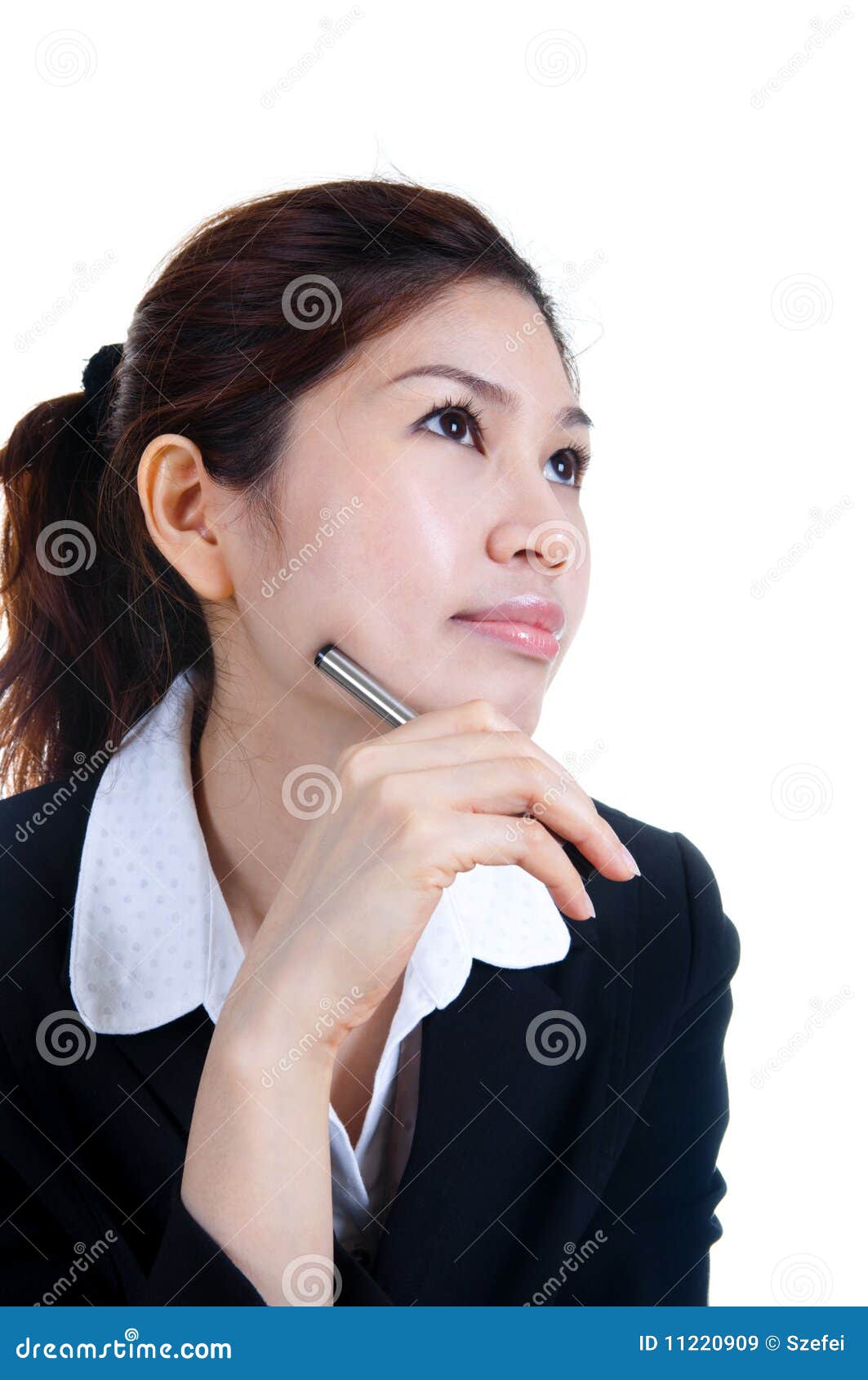 Dreaming at work stock image. Image of businesswoman - 11220909
