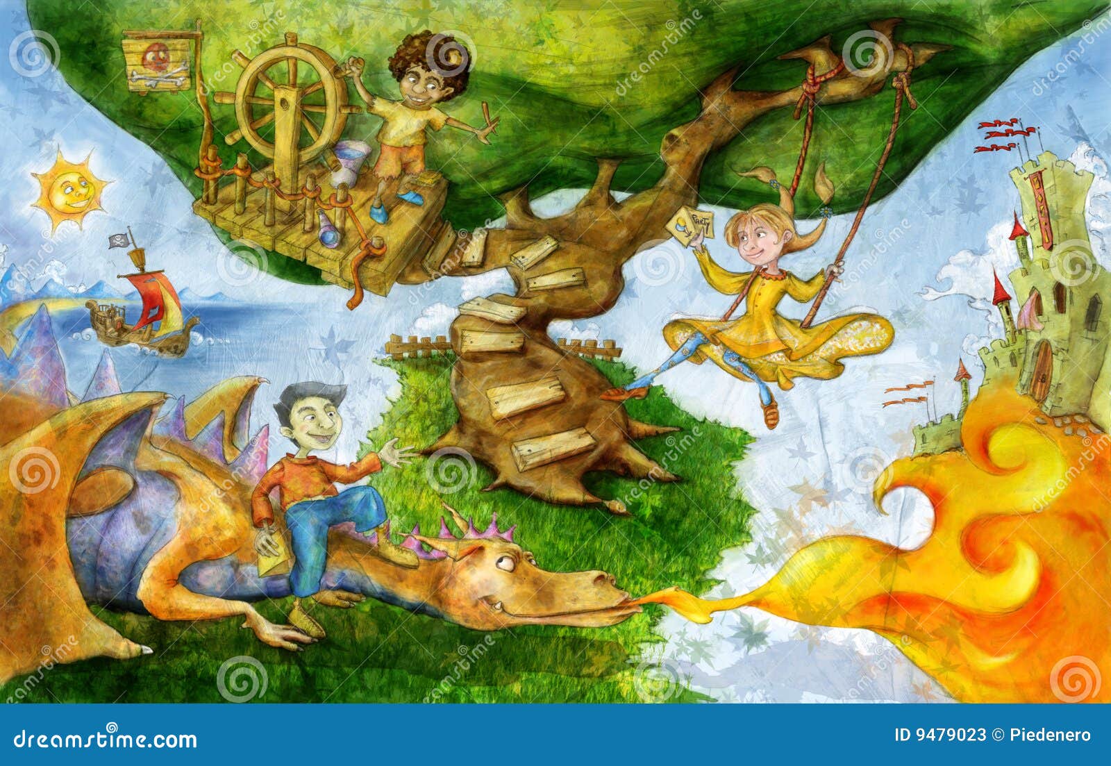 Dreamland stock illustration. Illustration of navigate - 9479023