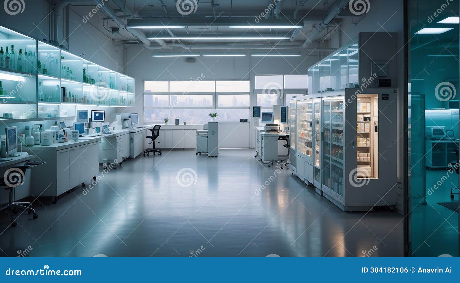 An Ultra-modern Genetic Modification Lab. AI Generated Stock ...