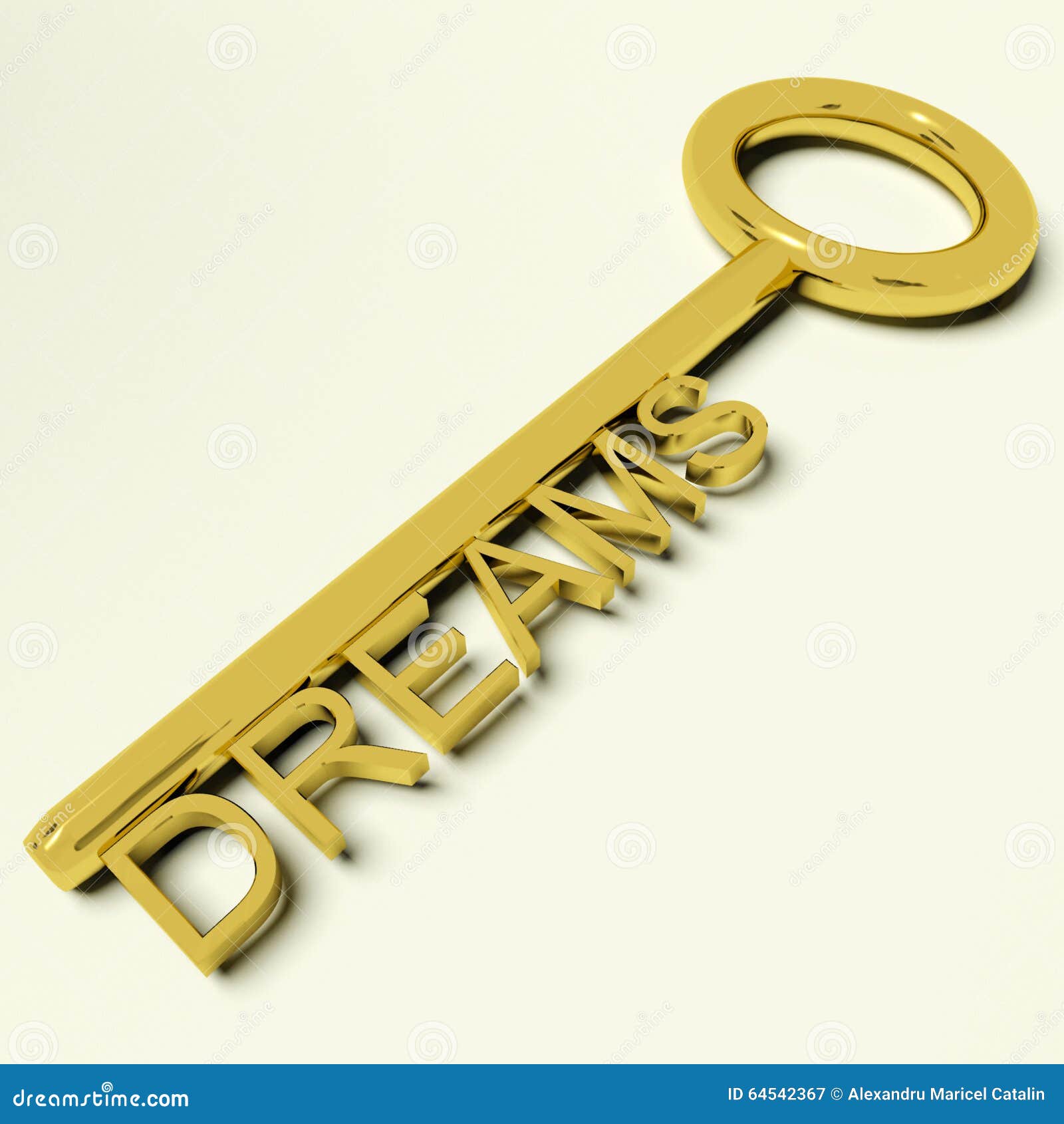 Dreams Key Representing Hopes and Ambition Stock Illustration ...