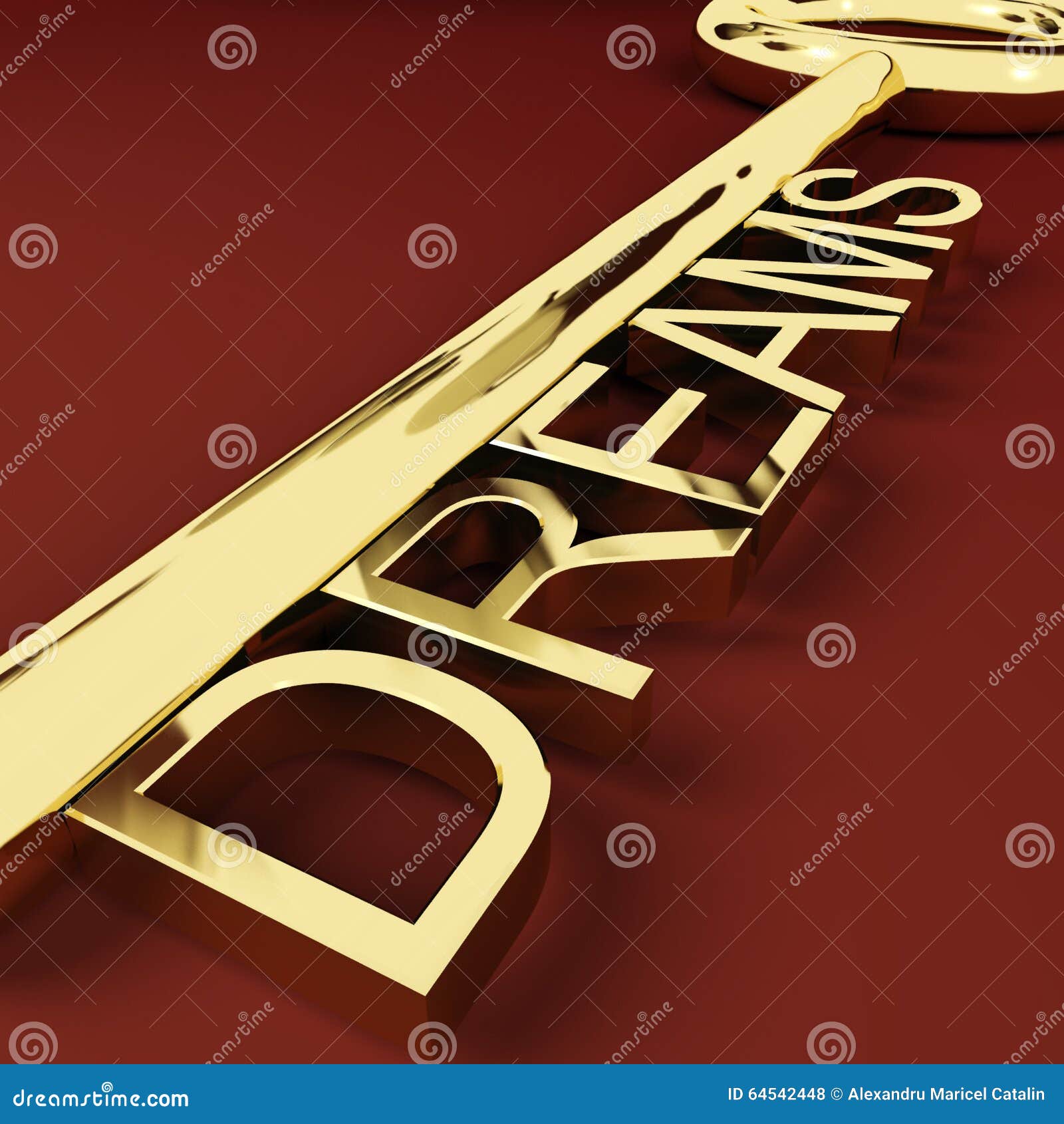 Dreams Key Representing Hopes and Visions Stock Photo - Image of ...