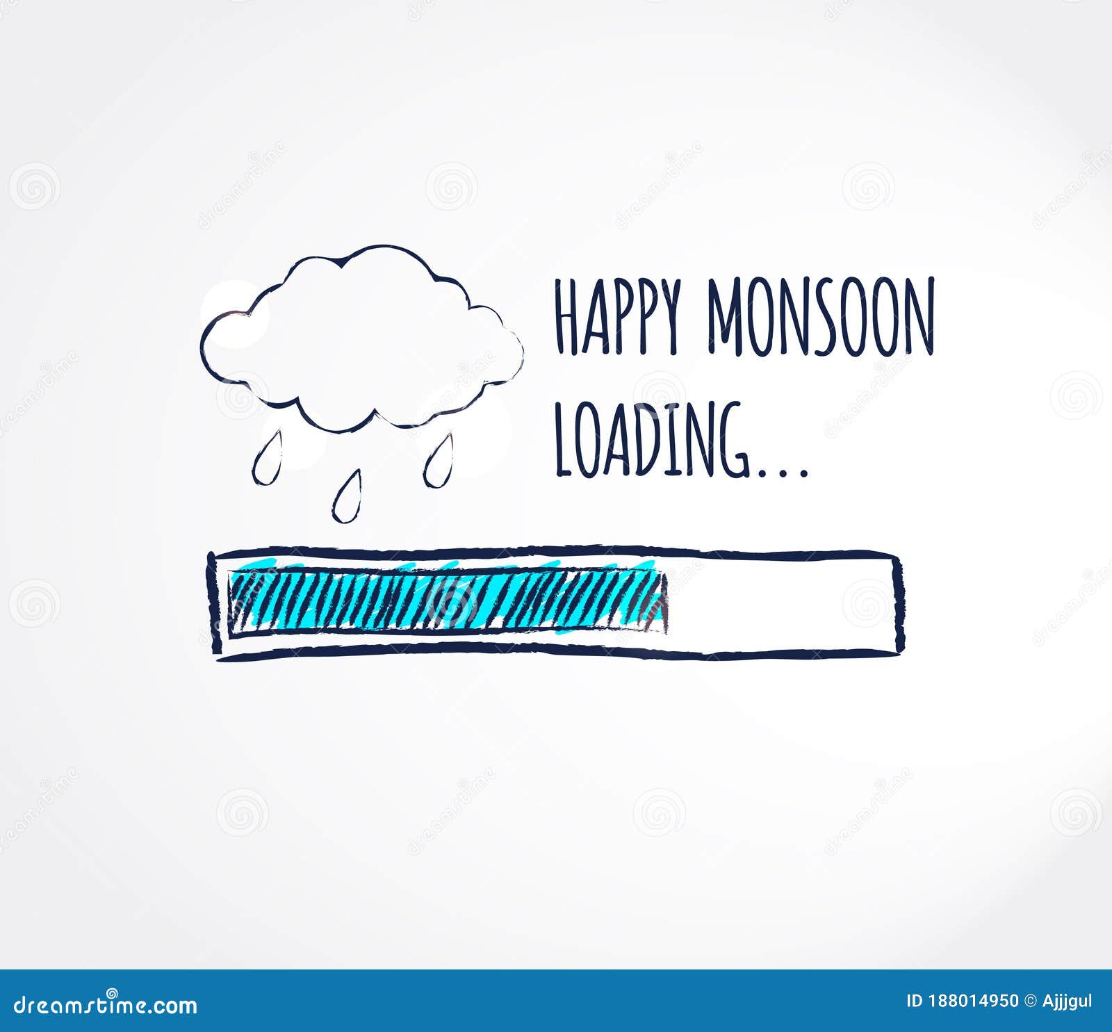 Monsoon Season Loading Concept. Stock Illustration - Illustration of ...