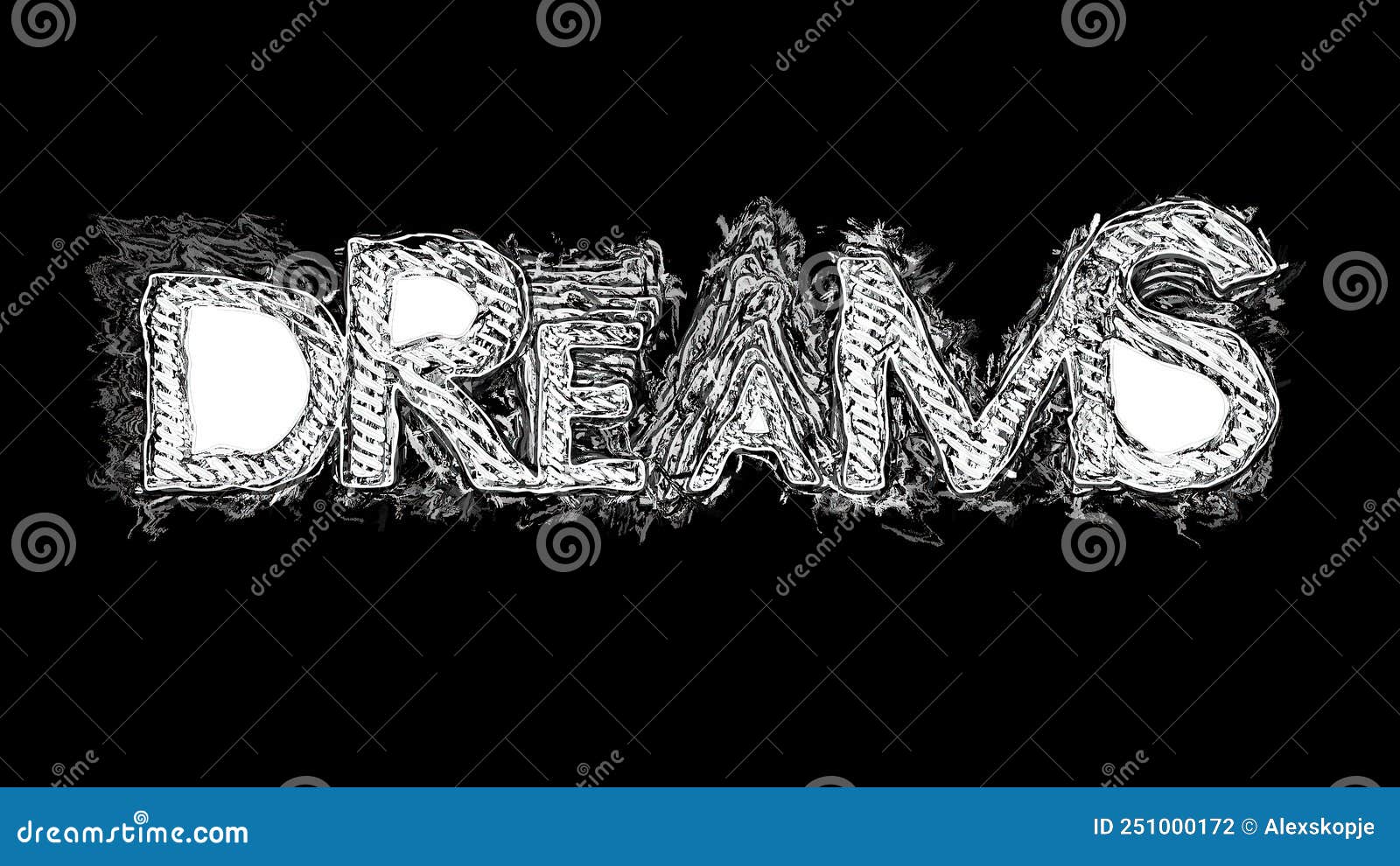 Dreams Text Hand Drawn Animation Stock Illustration - Illustration of ...