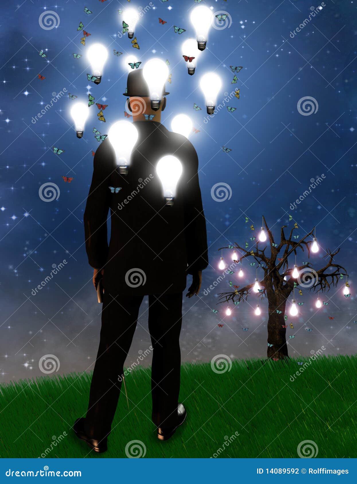 Dreamscape stock illustration. Illustration of human - 14089592