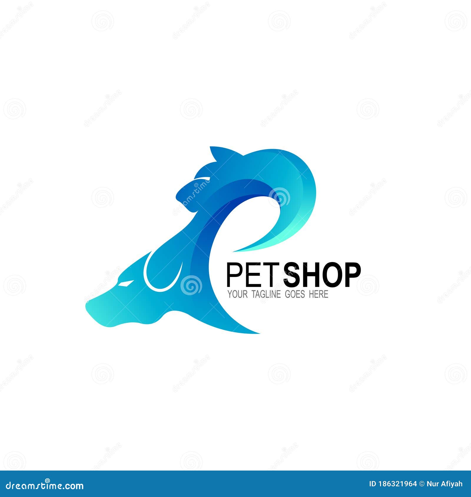 P Logo and Animal Icon, Pet Logo Design Stock Vector - Illustration of ...