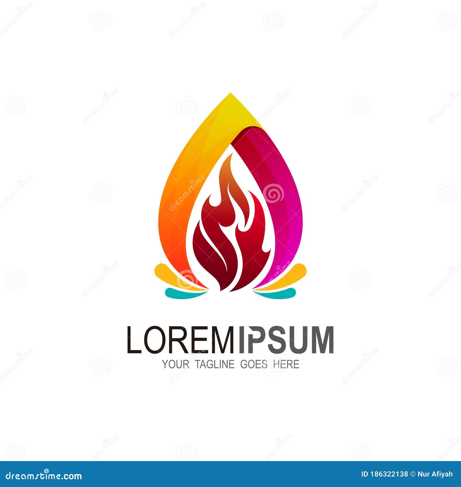 Fire Logo . Red, Yellow Fire. Icon Illustration, Flame Icon Stock ...