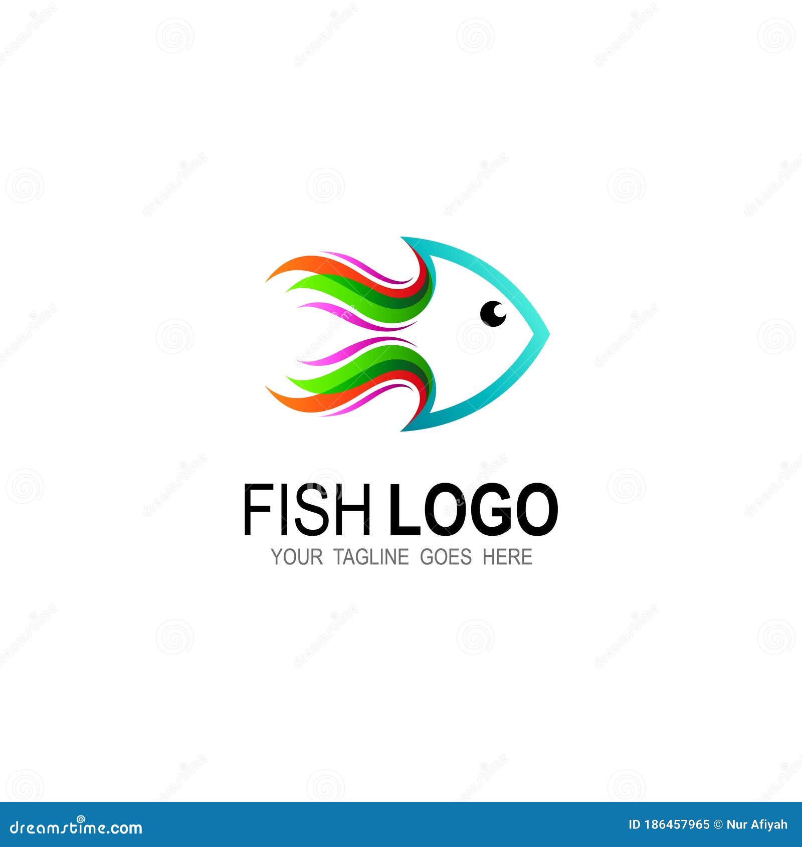 Animal Logo, Fish and Fresh Water Icon Stock Vector - Illustration of ...