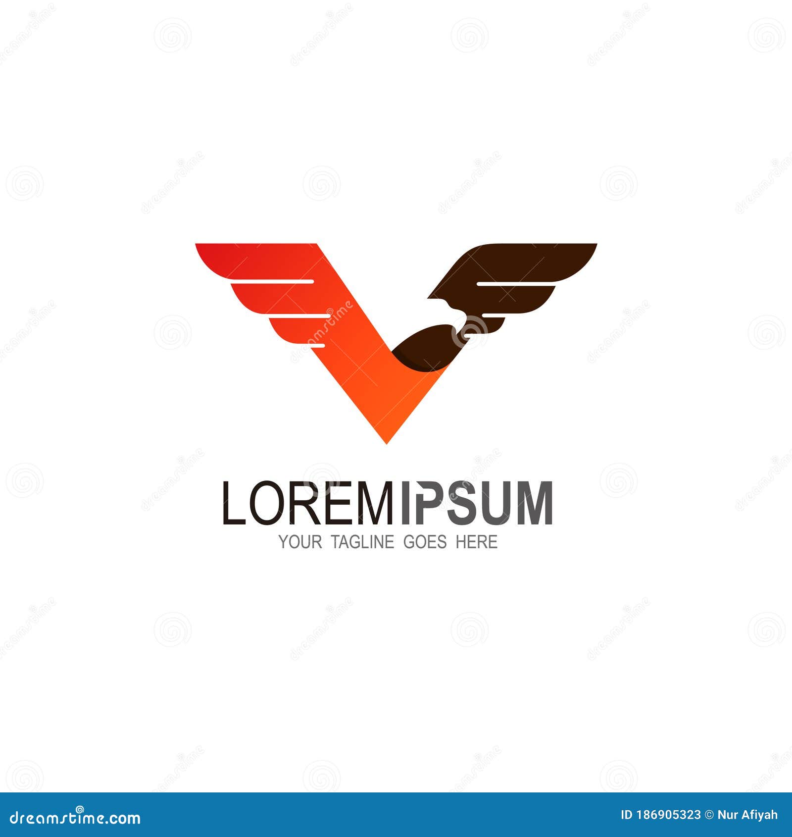 Eagle Logo, Letter V Logo and Wing Design Combination Stock Vector ...