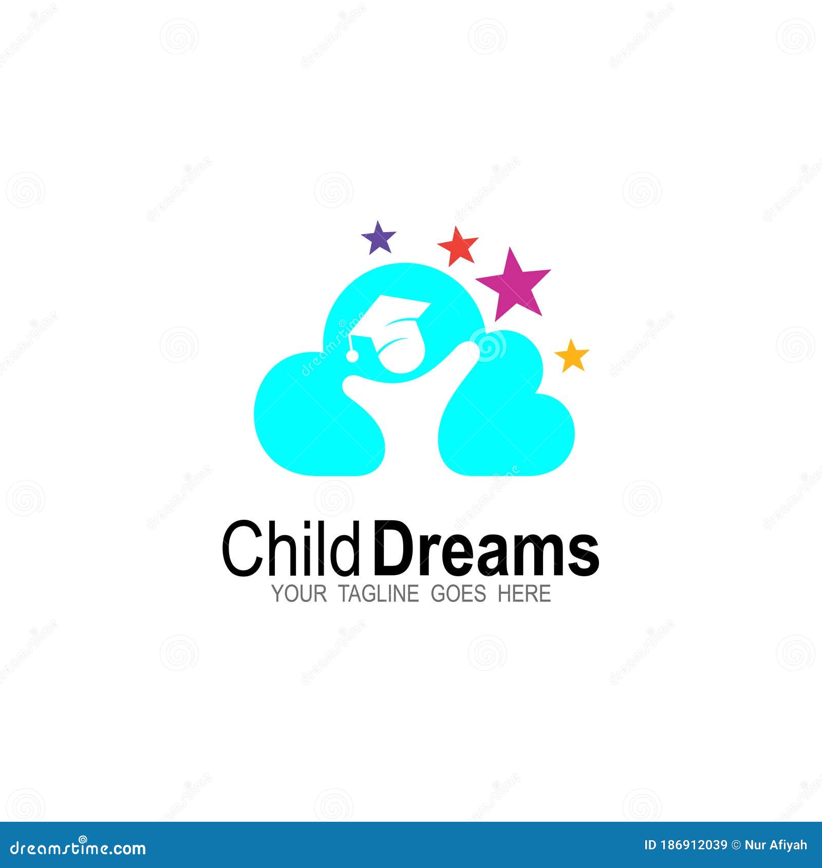Child Dream Logo Template, Student Icons Stock Vector - Illustration of ...