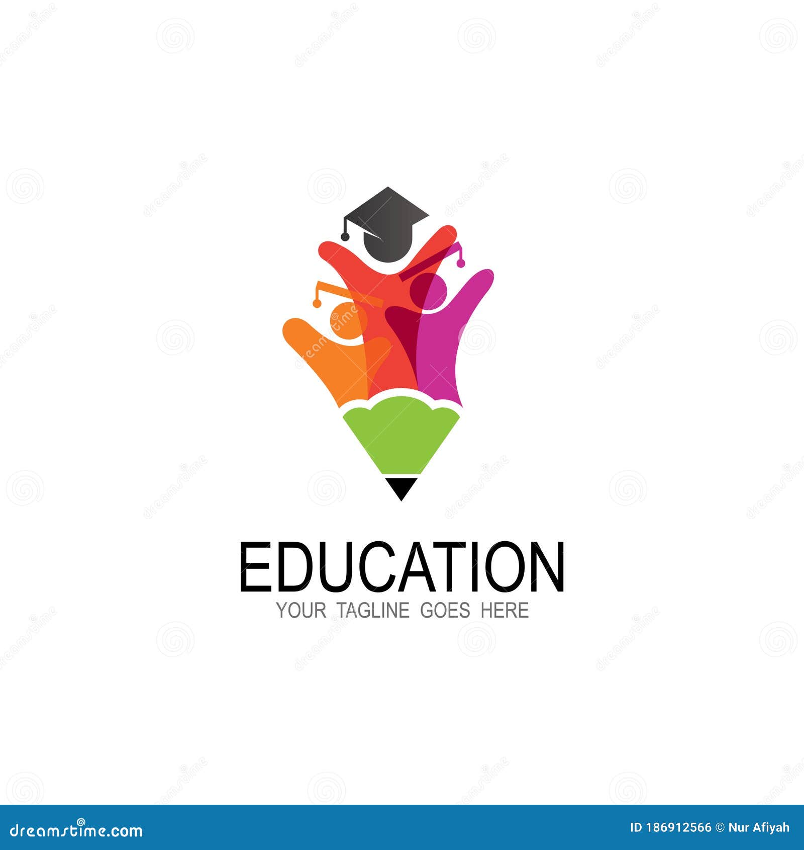 Student Logo and Pencil Design Combination, Stock Vector - Illustration ...