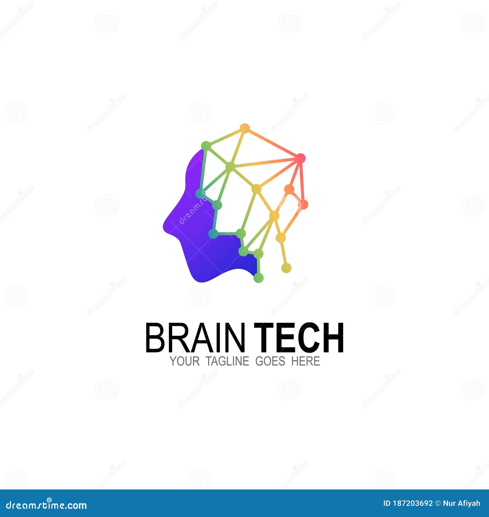 Head and Technology Logo Design Combination Stock Vector - Illustration ...