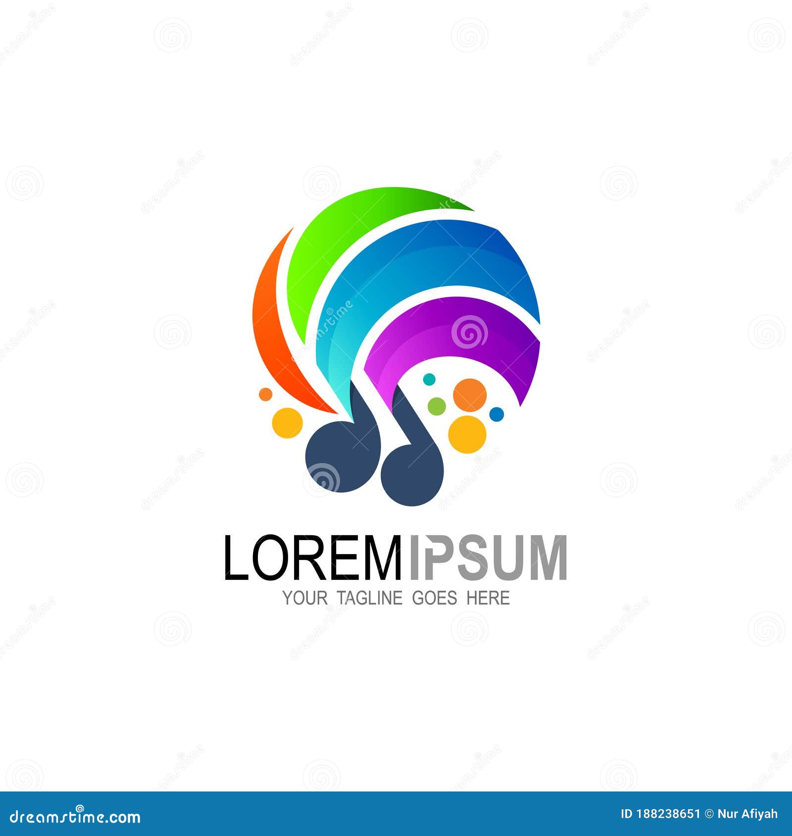 Music Logo, Melody Icon with Colorful Design Stock Vector ...