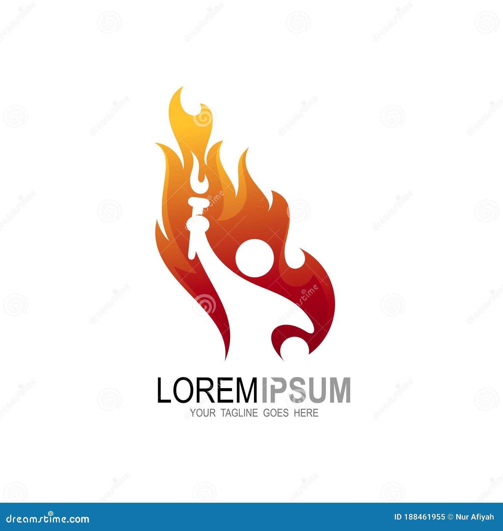 People Logo with Fire Design Illustration, Sport Icons Stock Vector ...