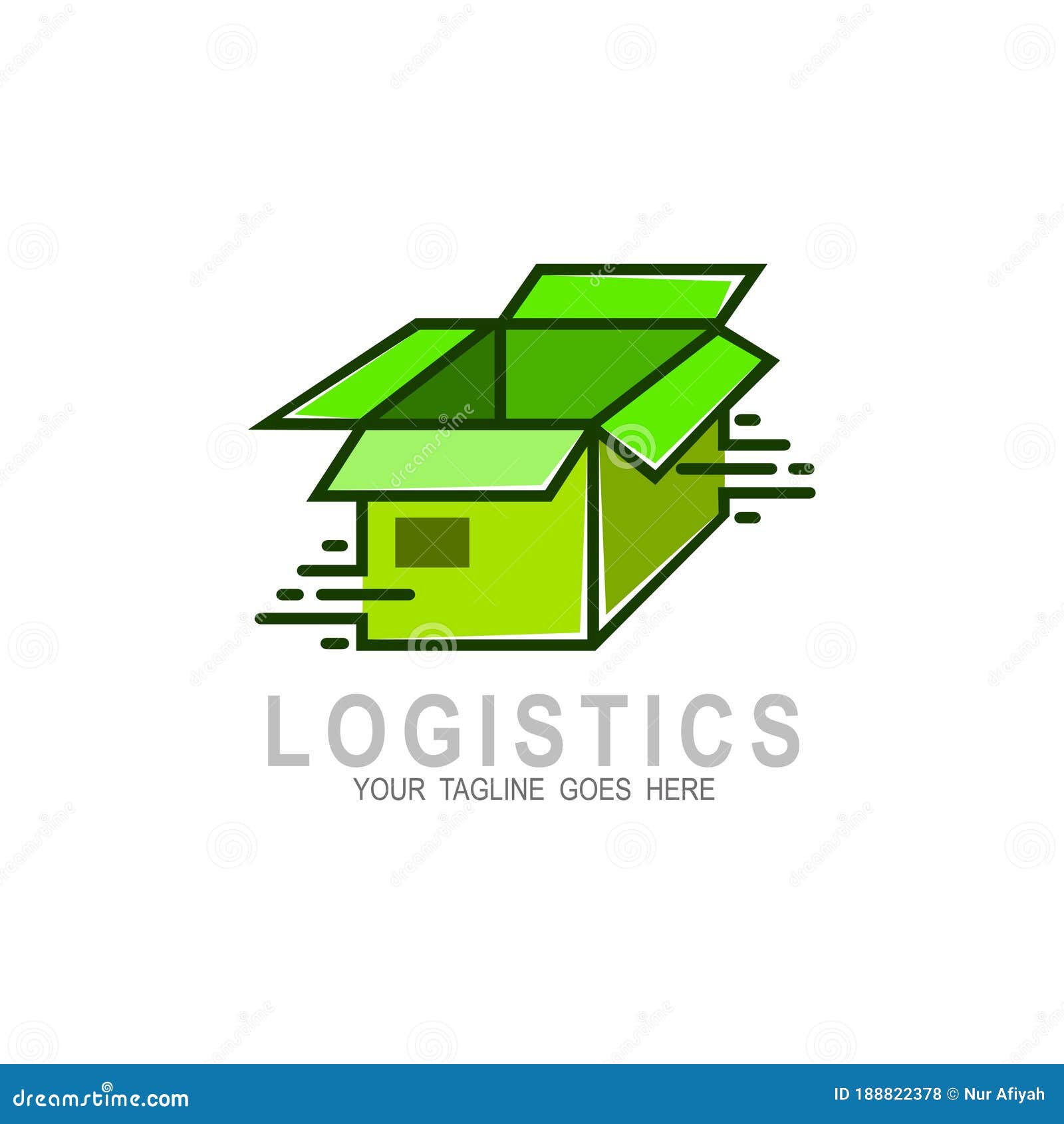 Box Logo with Delivery Icons Stock Vector - Illustration of logotype ...