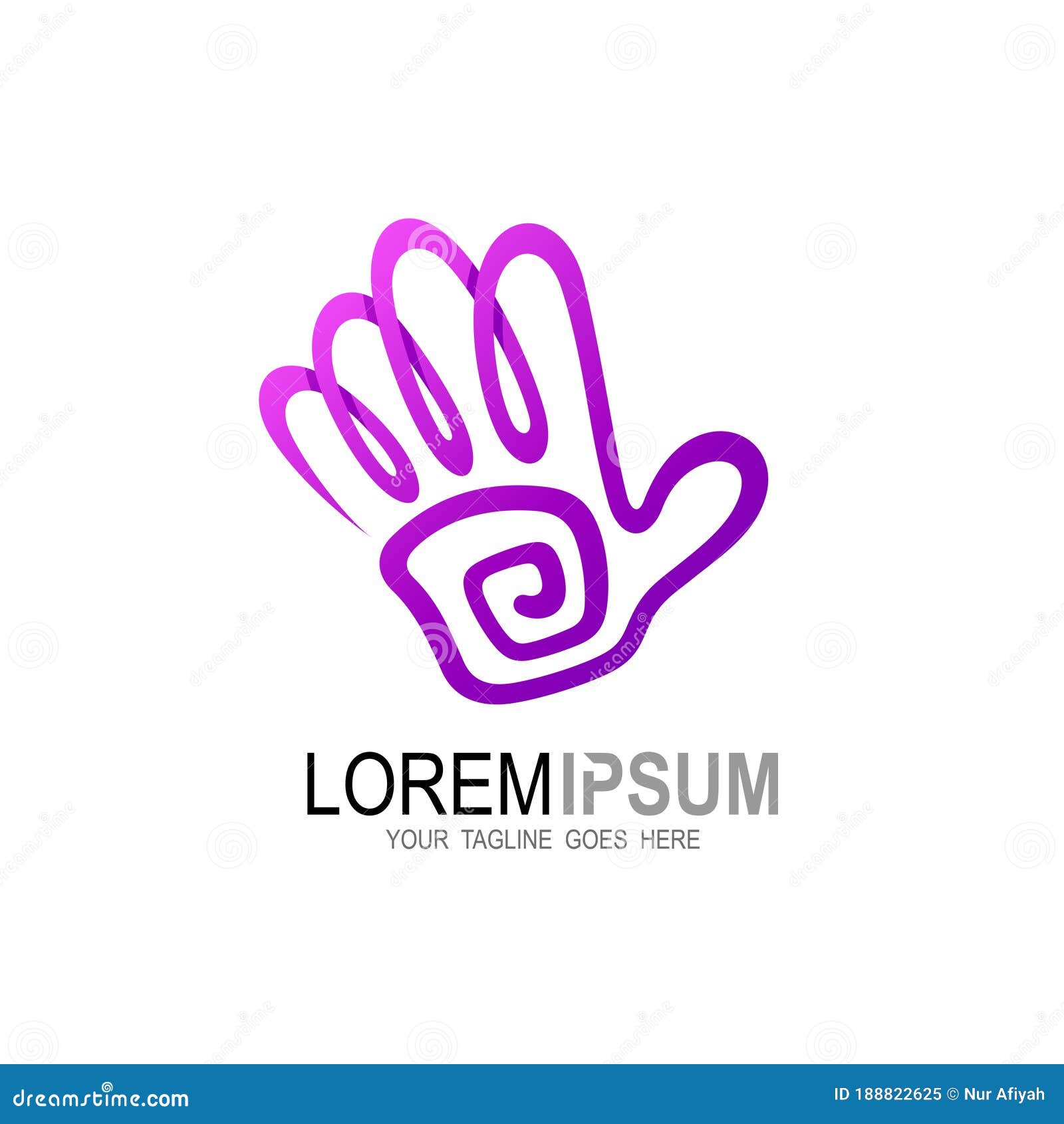 Hand Logo with Line Design Abstract, Simple Icons Stock Vector ...