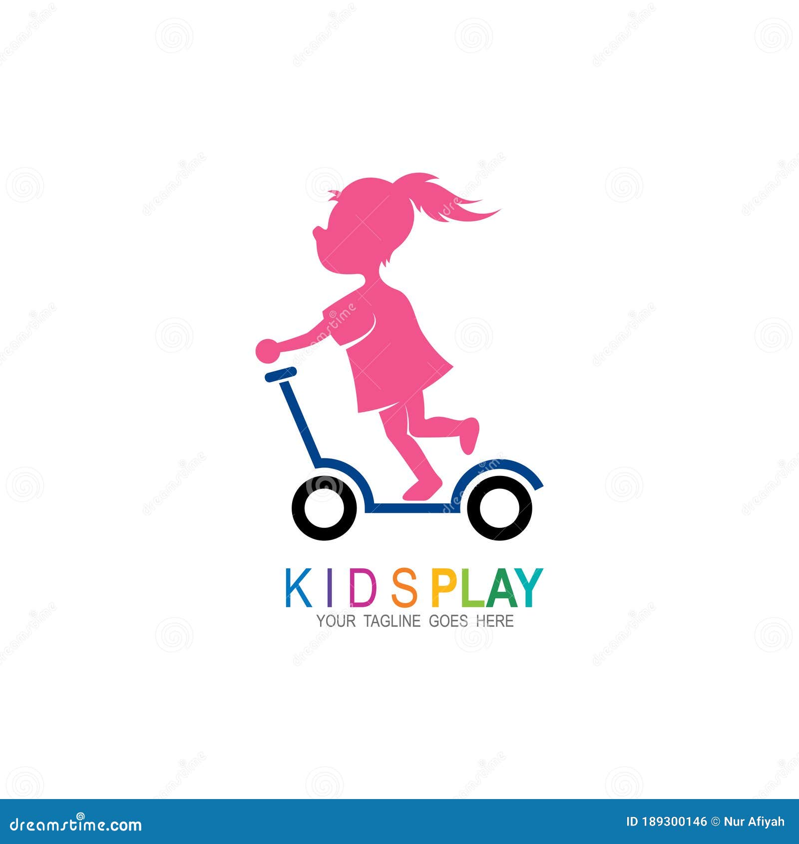 Children Play Logos With Happy, Playgroup Icon Vector Illustration ...