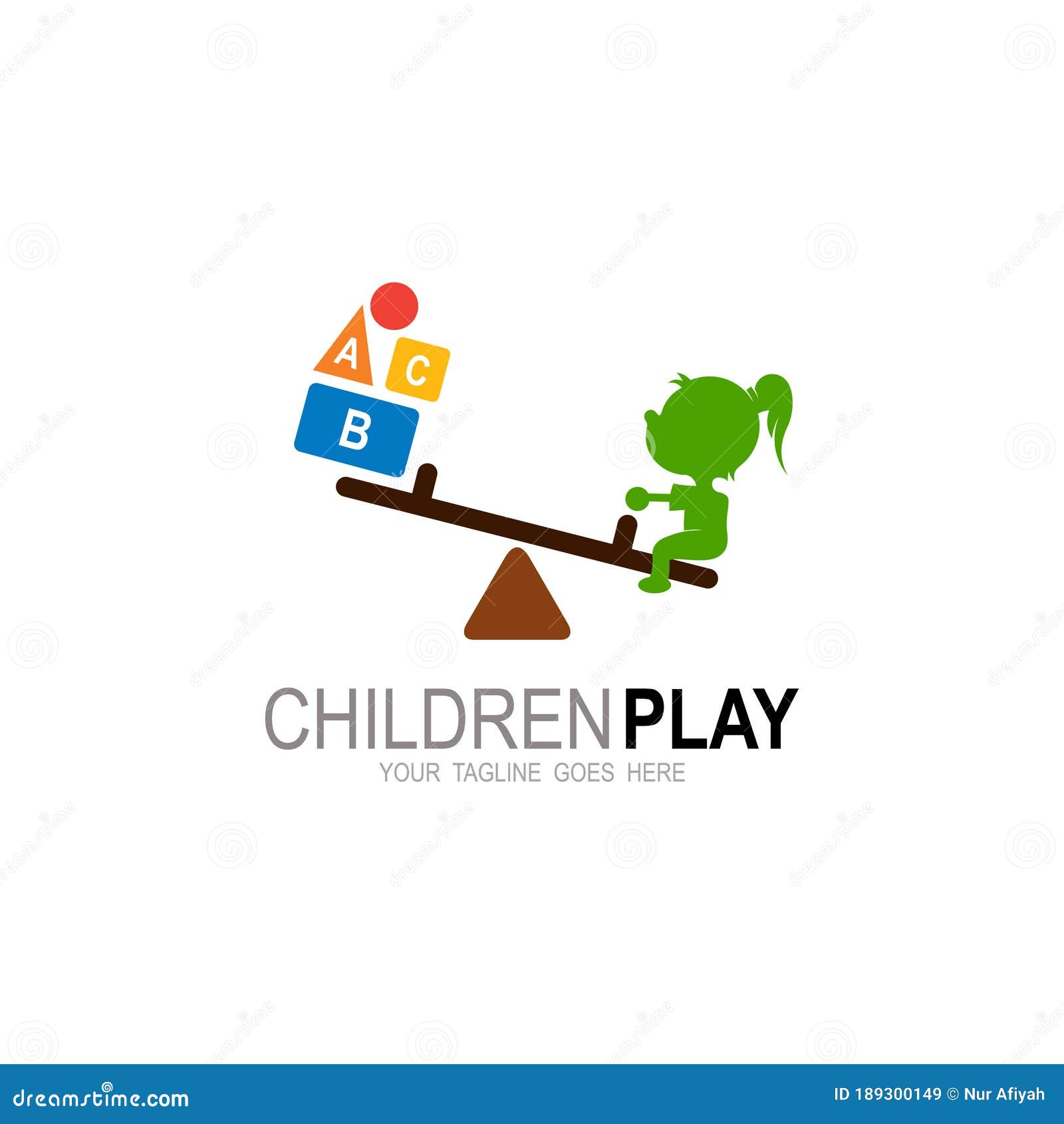 Game Logos for Girls, Playgroup Icons, Seesaw Game Stock Vector ...